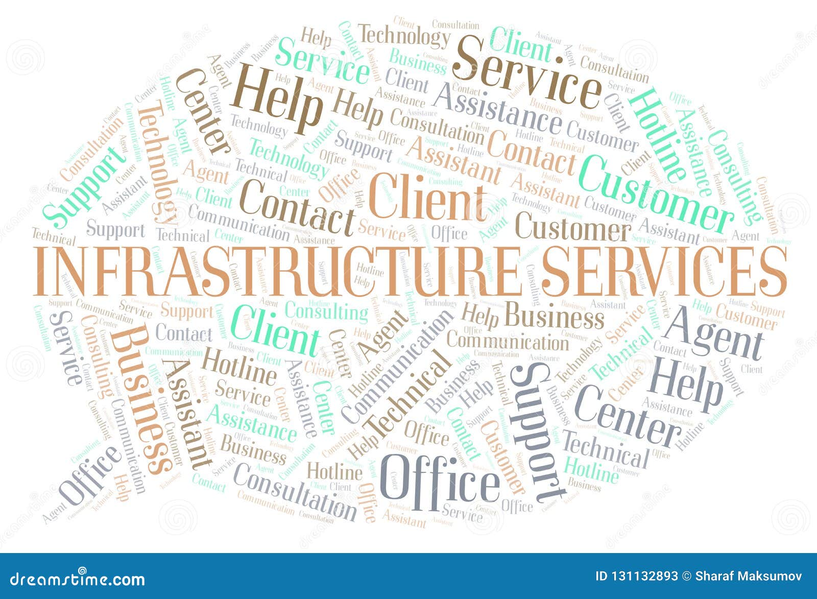 Infrastructure Services Word Cloud. Stock Illustration - Illustration ...