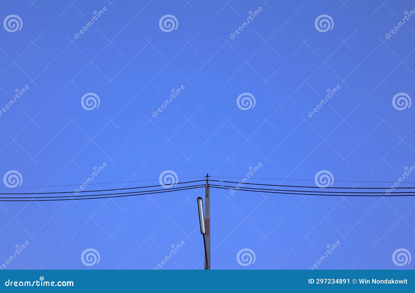Street Lighting Against Twilight Blue Sky Stock Image - Image of ...