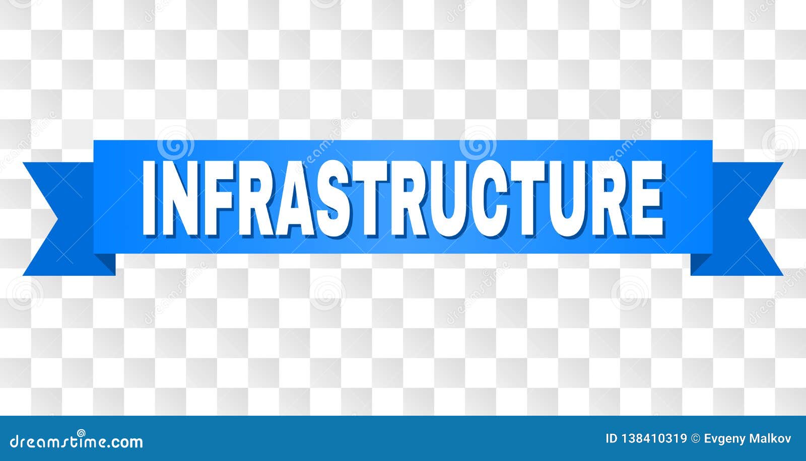Blue Stripe with INFRASTRUCTURE Caption Stock Vector - Illustration of ...