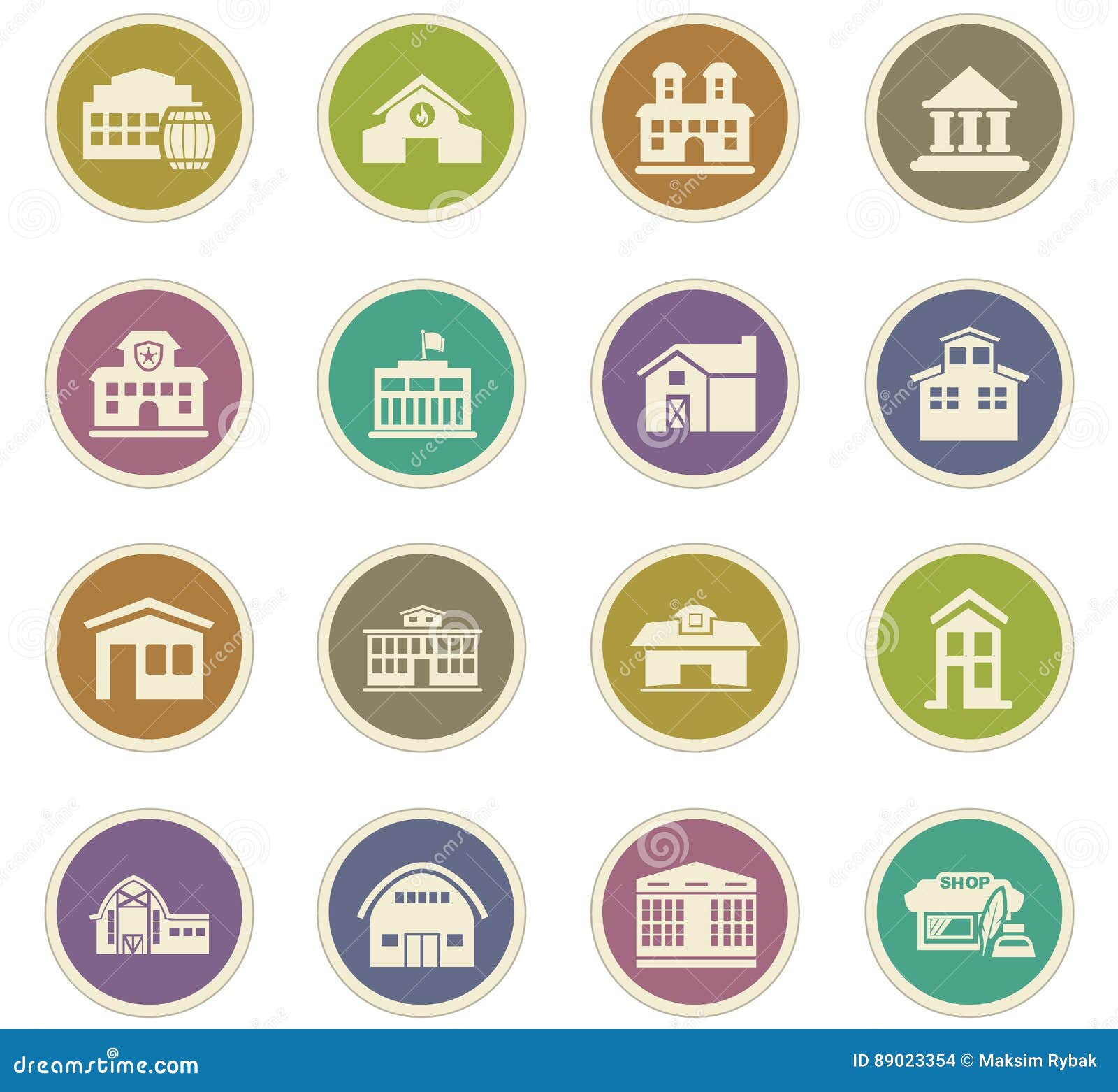 Infrastucture Der Stadtikonen Eingestellt Vektor Abbildung ...