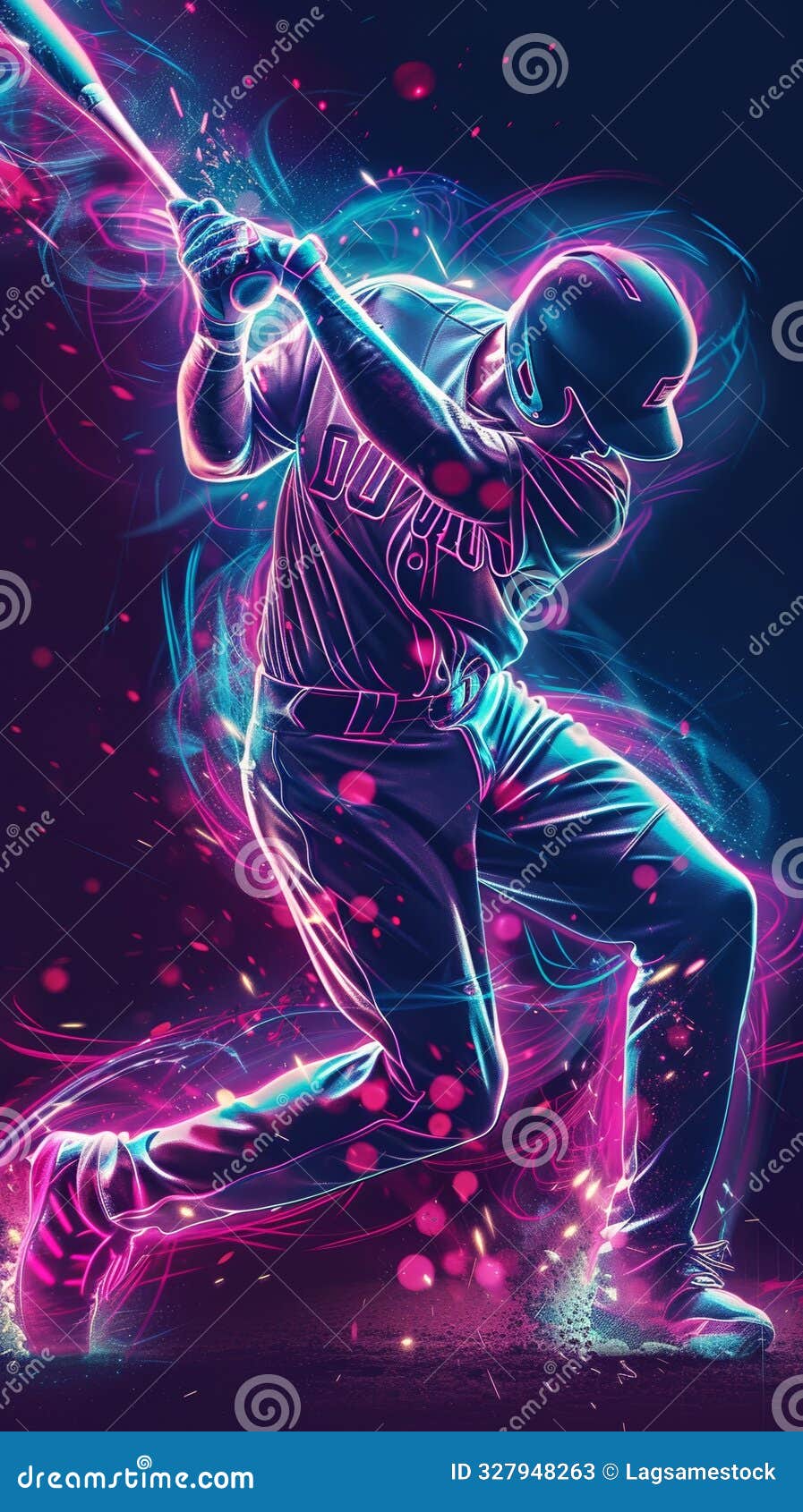 Infusing Sports Illustrations with Neon Accents To Create Visual ...