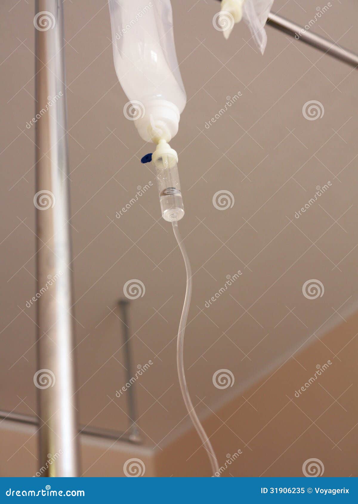 Infusion Bottle with IV Solution in Hospital Stock Image - Image of ...