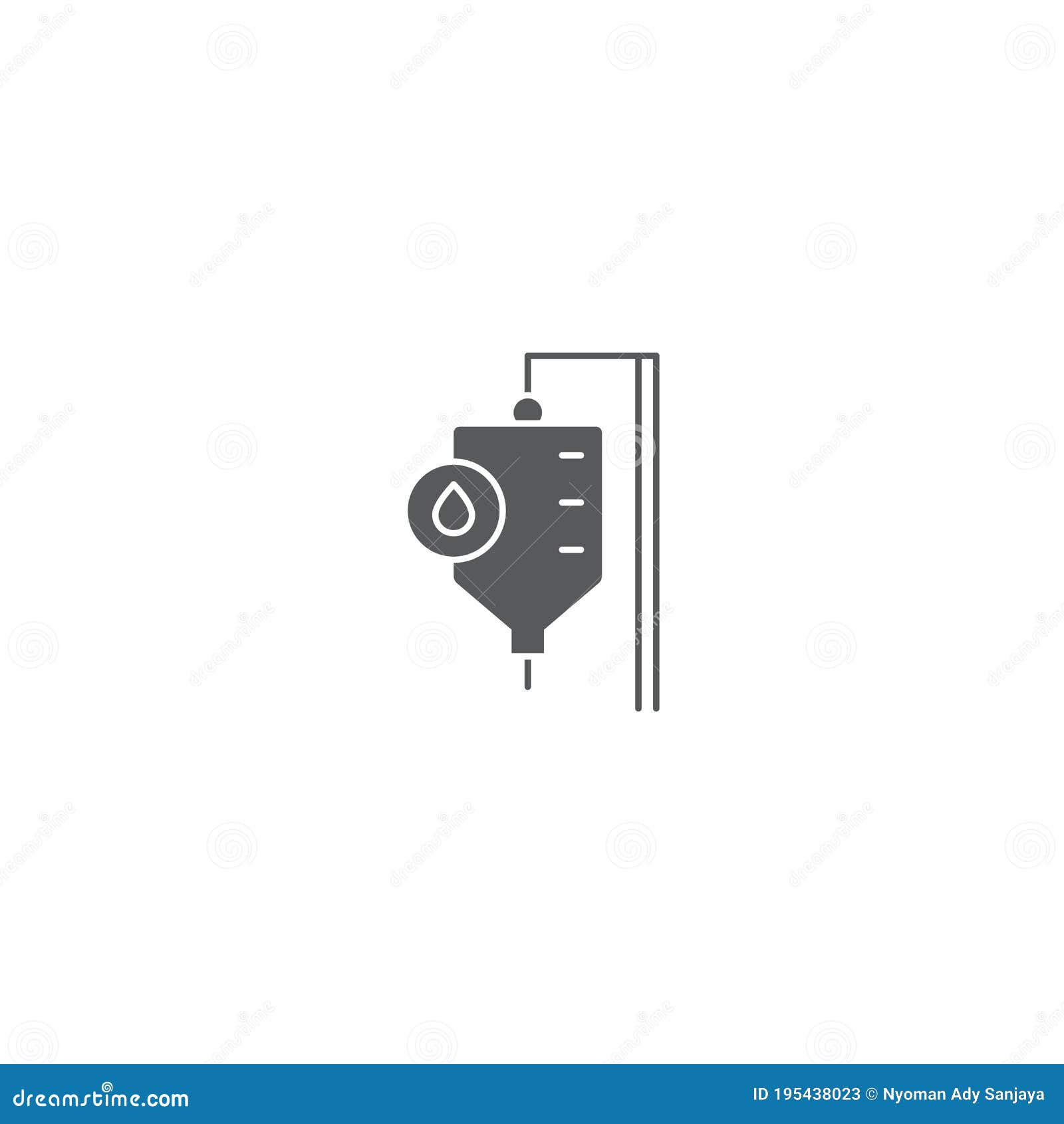 Infusion Drip Vector Icon Symbol Medical Isolated on White Background ...