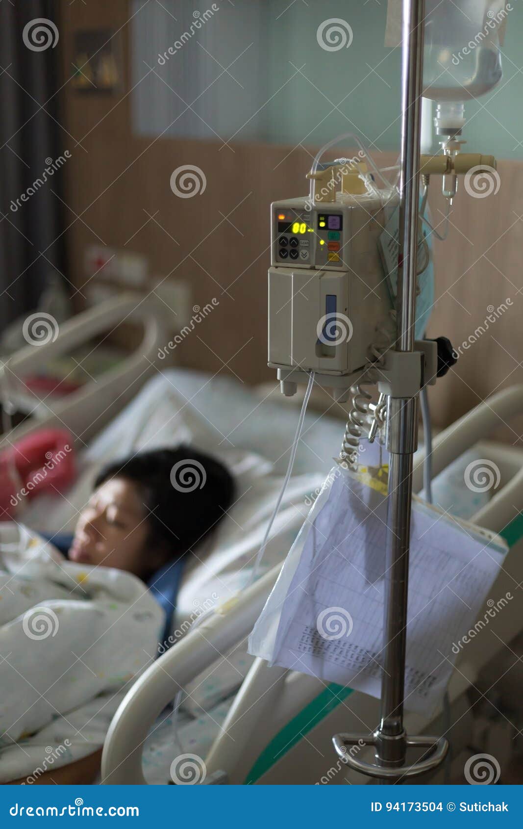 Infusion IV Solution Automatic Machine Stock Photo - Image of physician ...