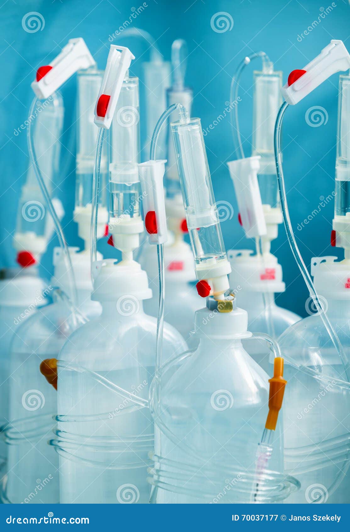Infusion Sets with Salin Solution. Stock Image - Image of pharmacy ...