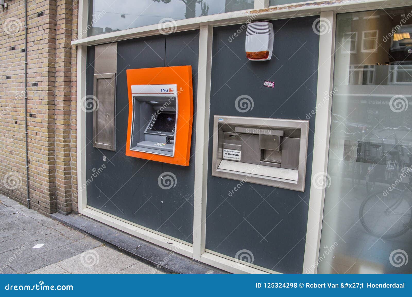 ING ATM at Amsterdam the Netherlands Editorial Stock Photo - Image of ...