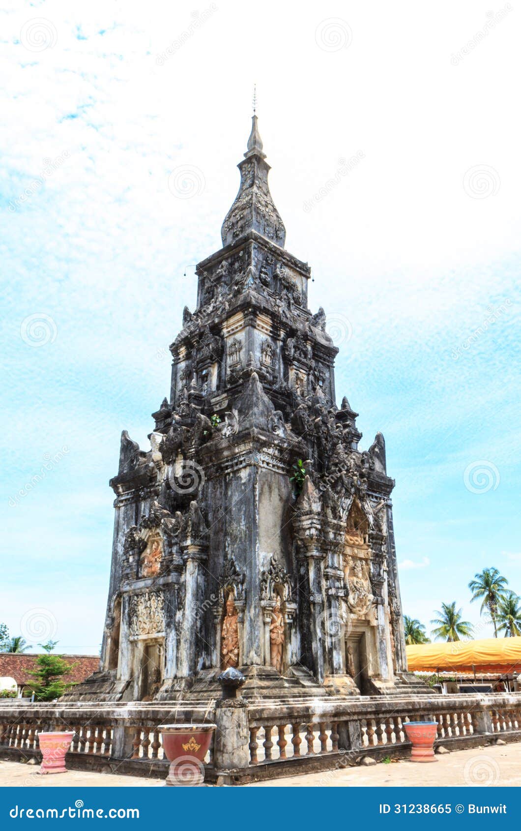 Ing Hang Stupa in Savannakhet, Laos Stock Image - Image of buddhism ...