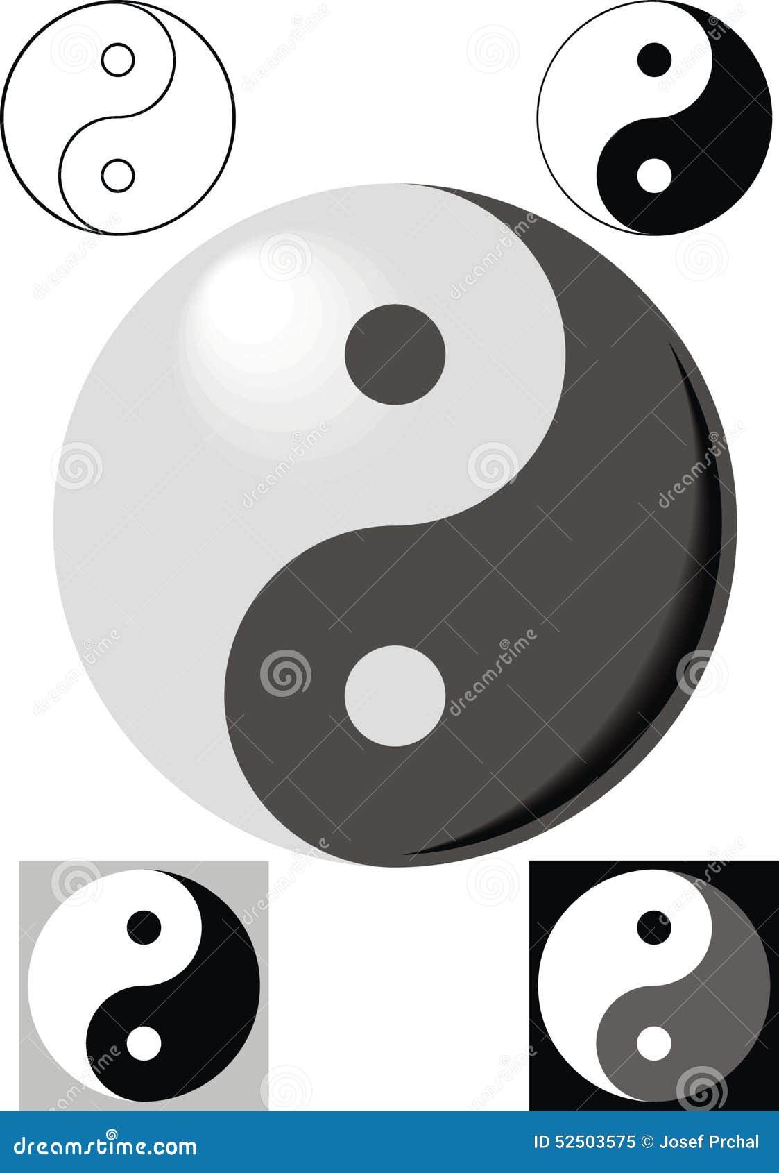 Ing And Jang Symbols Cartoon Vector | CartoonDealer.com #52503575