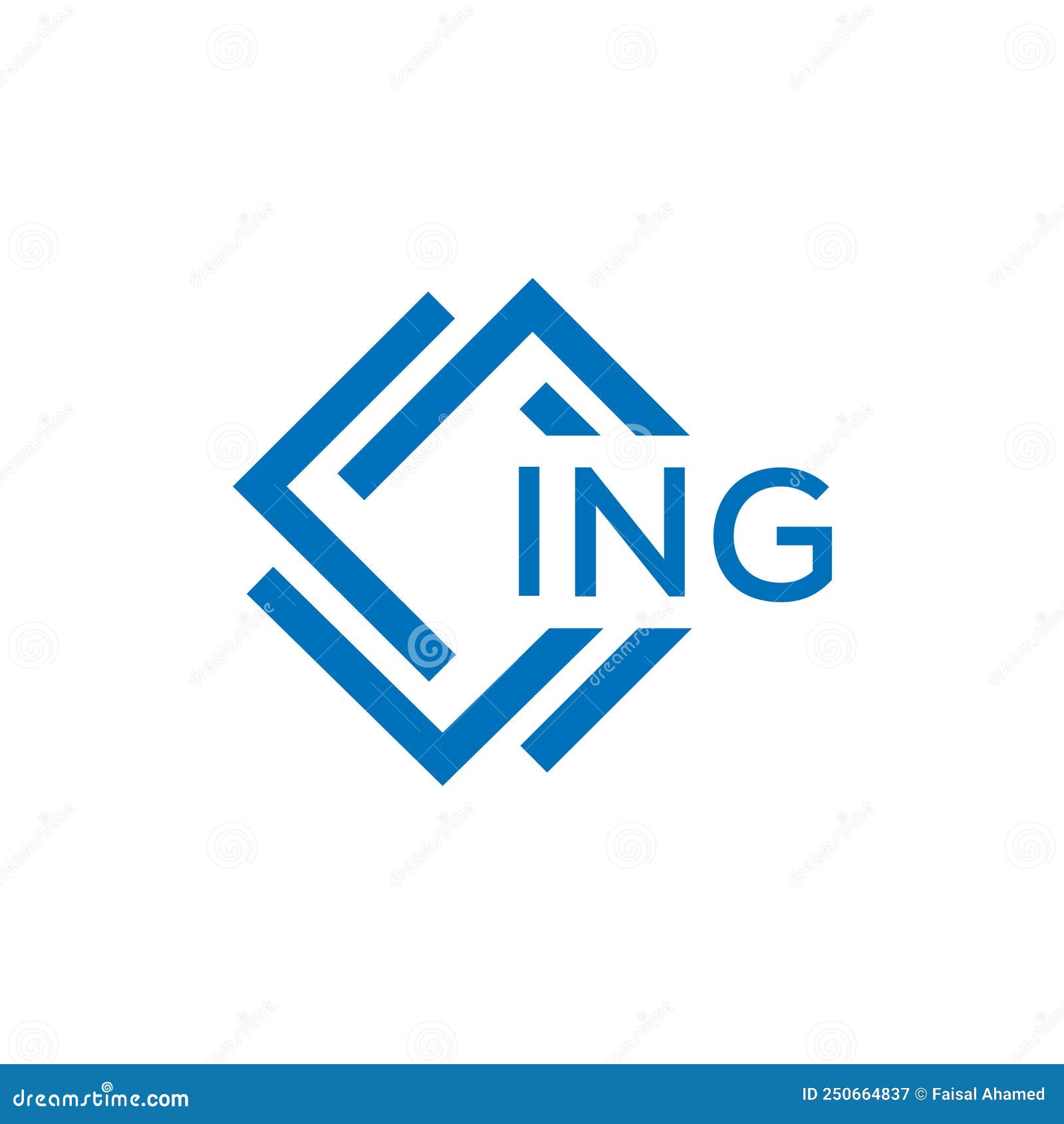 ING Letter Logo Design on White Background. ING Creative Circle Letter ...