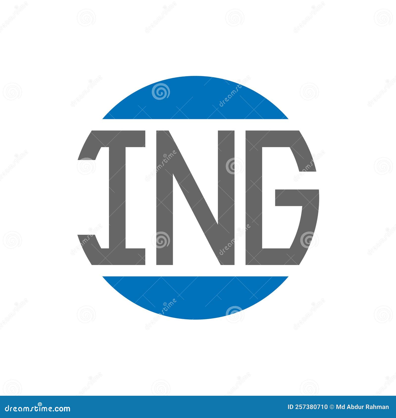 ING Letter Logo Design On White Background. ING Creative Initials ...