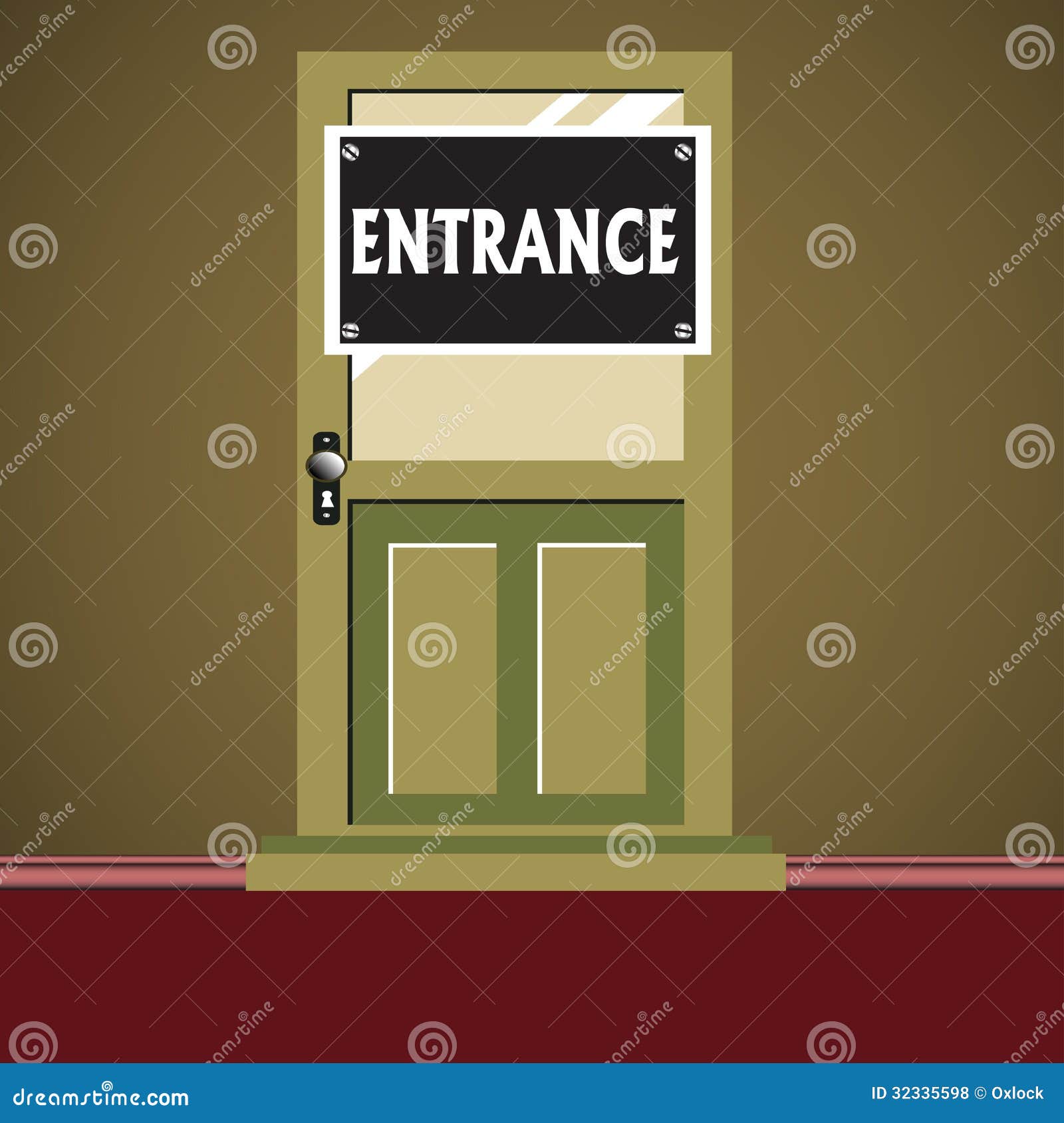 Ingang vector illustratie. Illustration of kamer, landgoed - 32335598