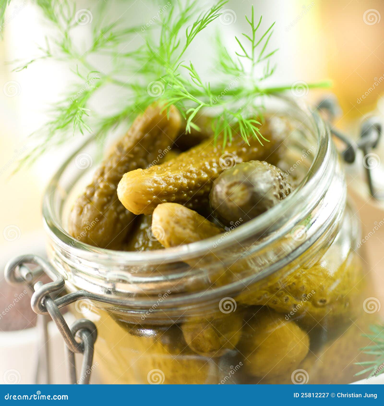 Ingelegde augurk stock afbeelding. Image of dille, vers - 25812227