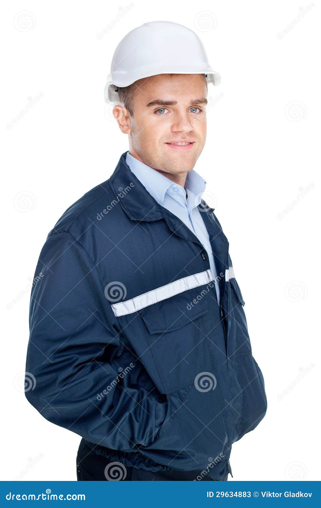 Ingeniero Con El Casco Blanco Imagen de archivo - Imagen de carrera ...