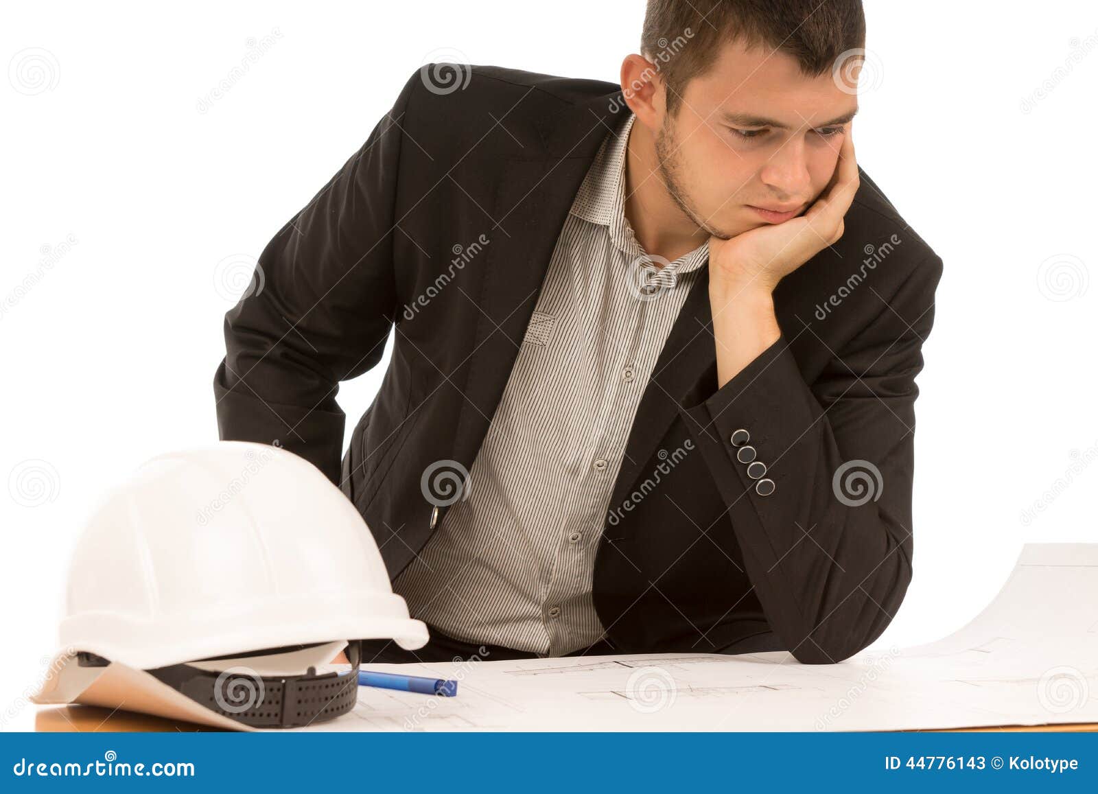 Ingeniero, Constructor O Arquitecto Joven Imagen de archivo - Imagen de ...