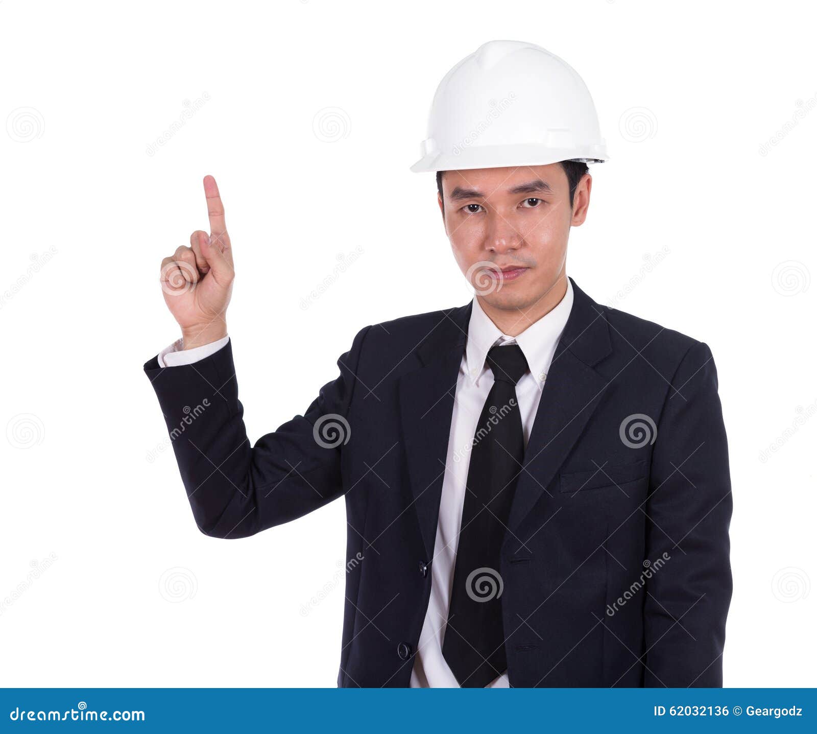 Ingeniero En Traje Con El Casco Foto de archivo - Imagen de alegre ...