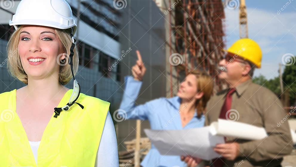 Ingenieros de construcción foto de archivo. Imagen de feliz - 5200438