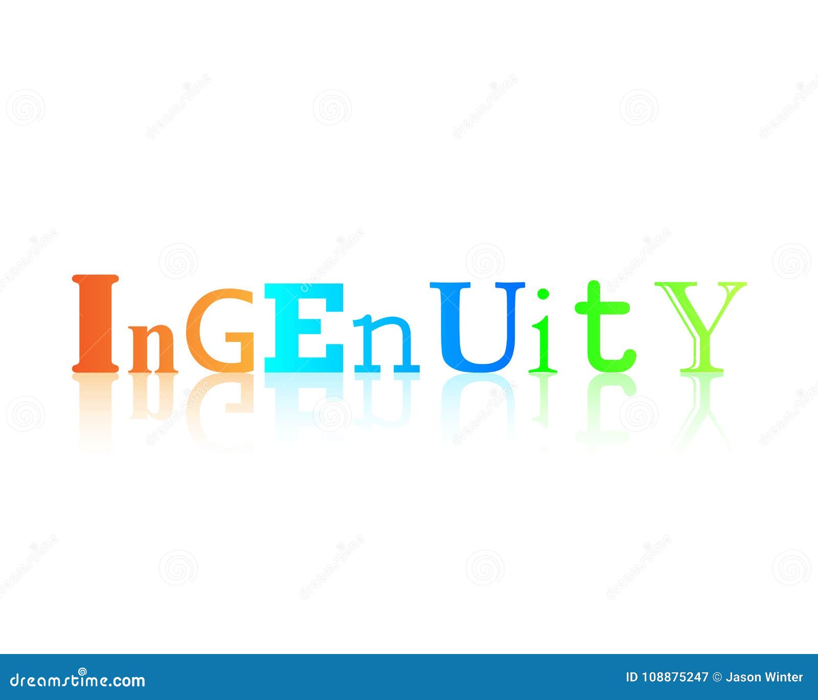 Ingenuity Colorful Word Reflection Stock Vector - Illustration of ...
