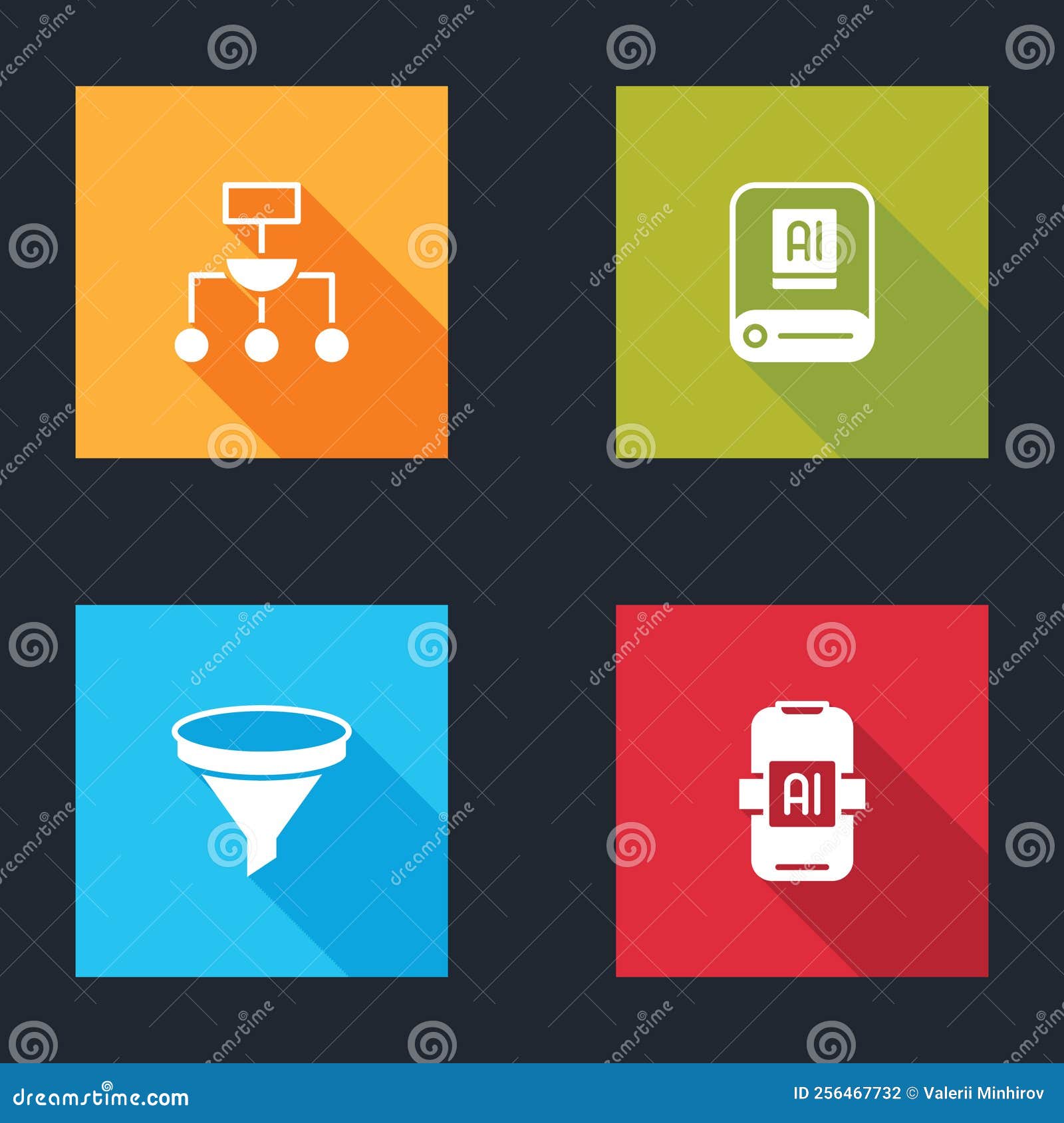Ingesteld Algoritme Artificial Intelligence Ai Trechter Filter En ...