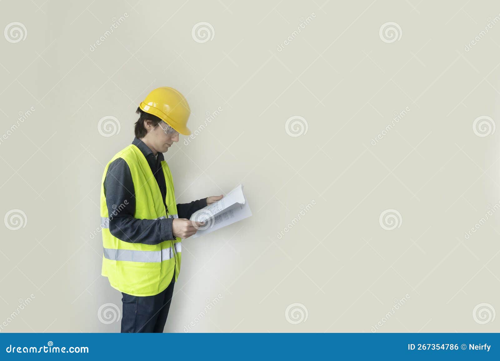 Ingineer with house plan stock photo. Image of plan - 267354786