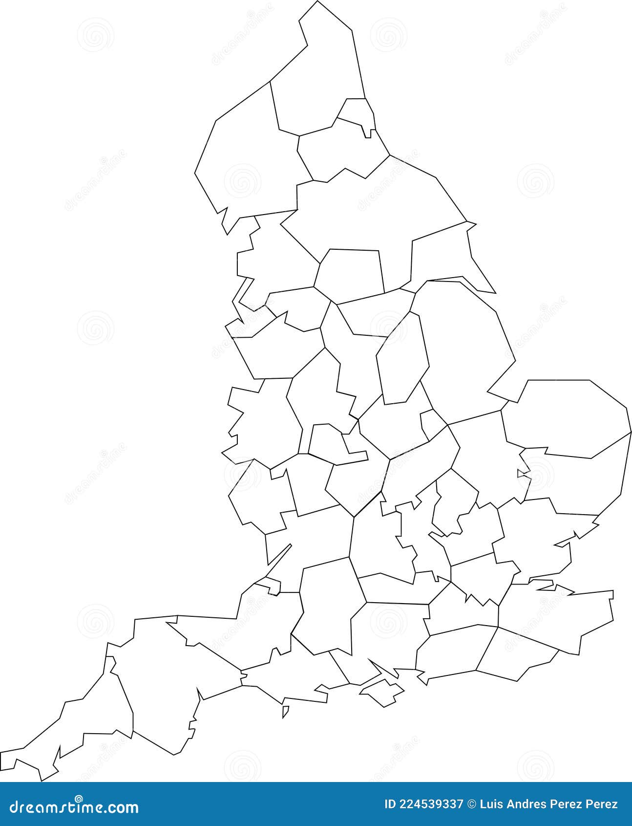 England Outline Map Set Vector Illustration | CartoonDealer.com #97221308