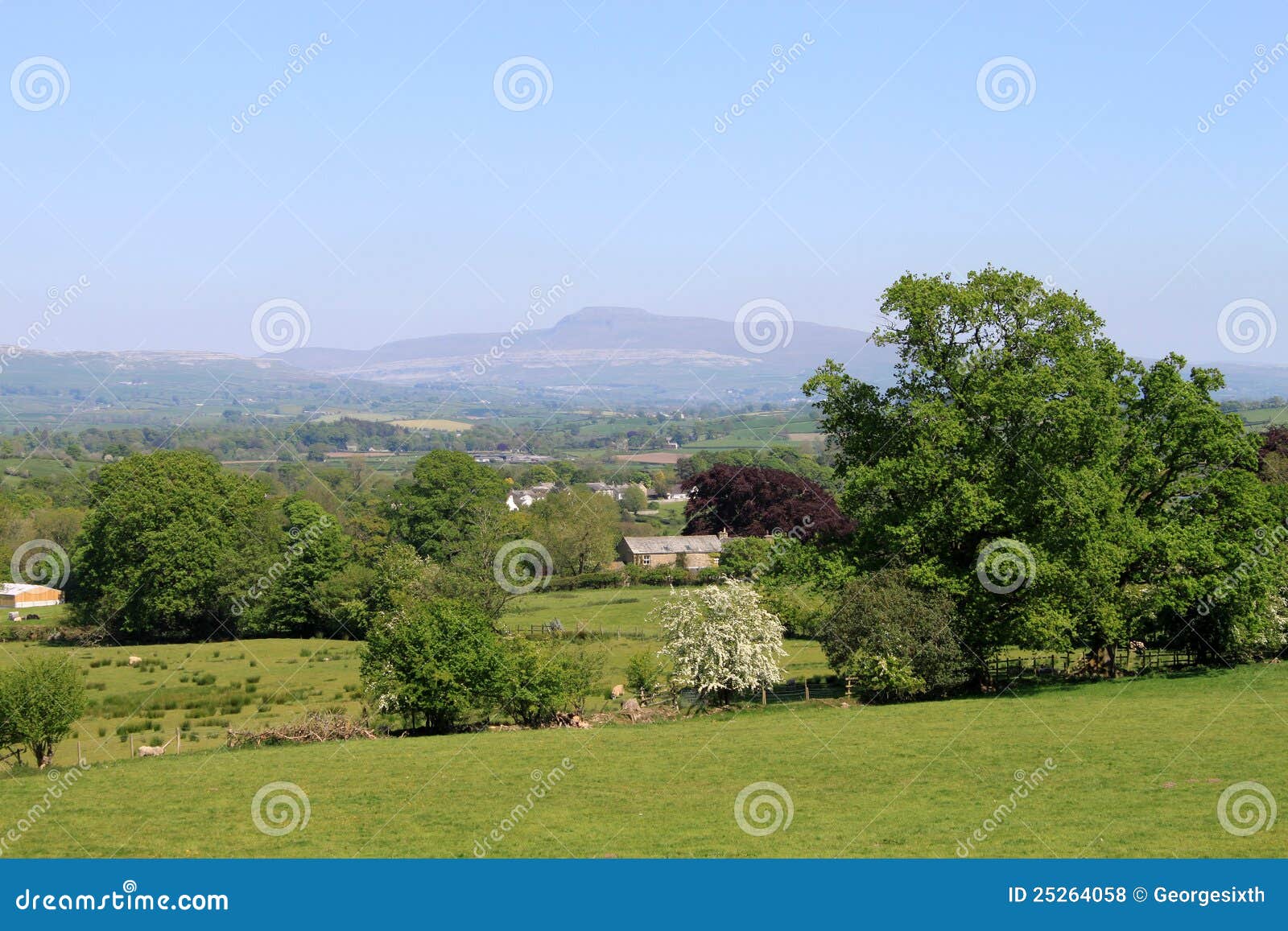 Ingleborough from Near Arkholme in Lancashire Stock Photo - Image of ...