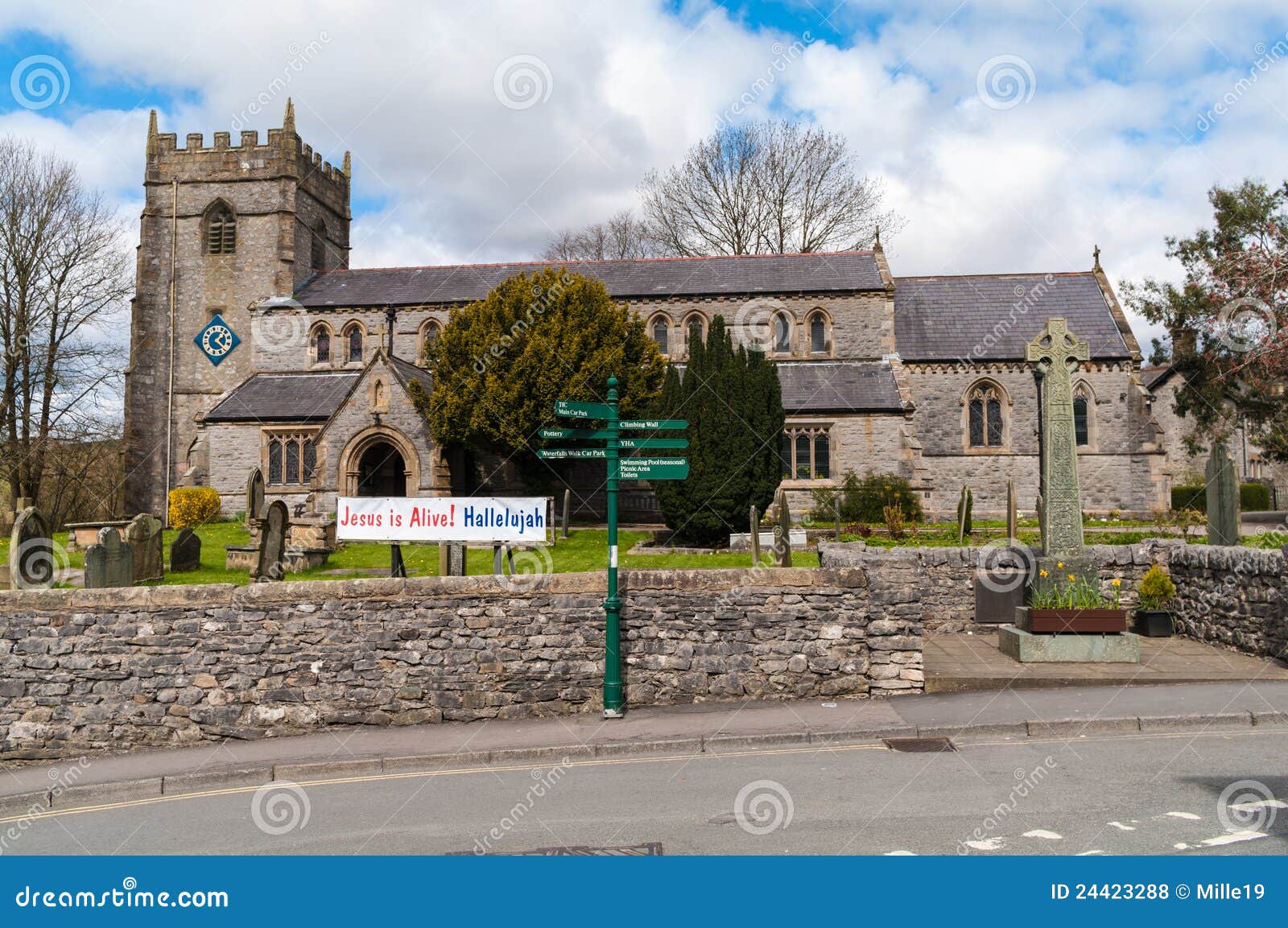 Ingleton Church stock photo. Image of building, england - 24423288