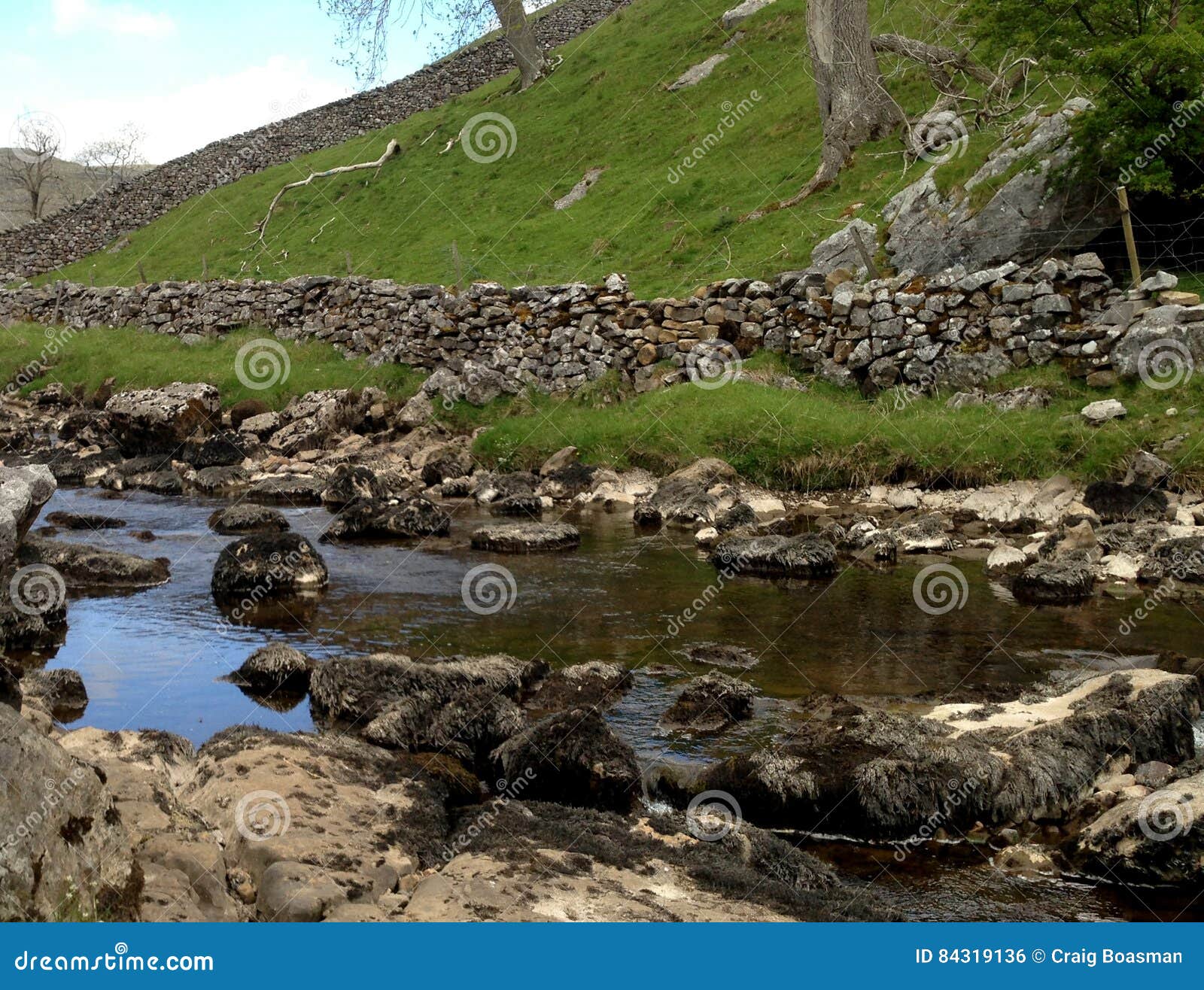 Ingleton Waterfall Stream stock photo. Image of river - 84319136