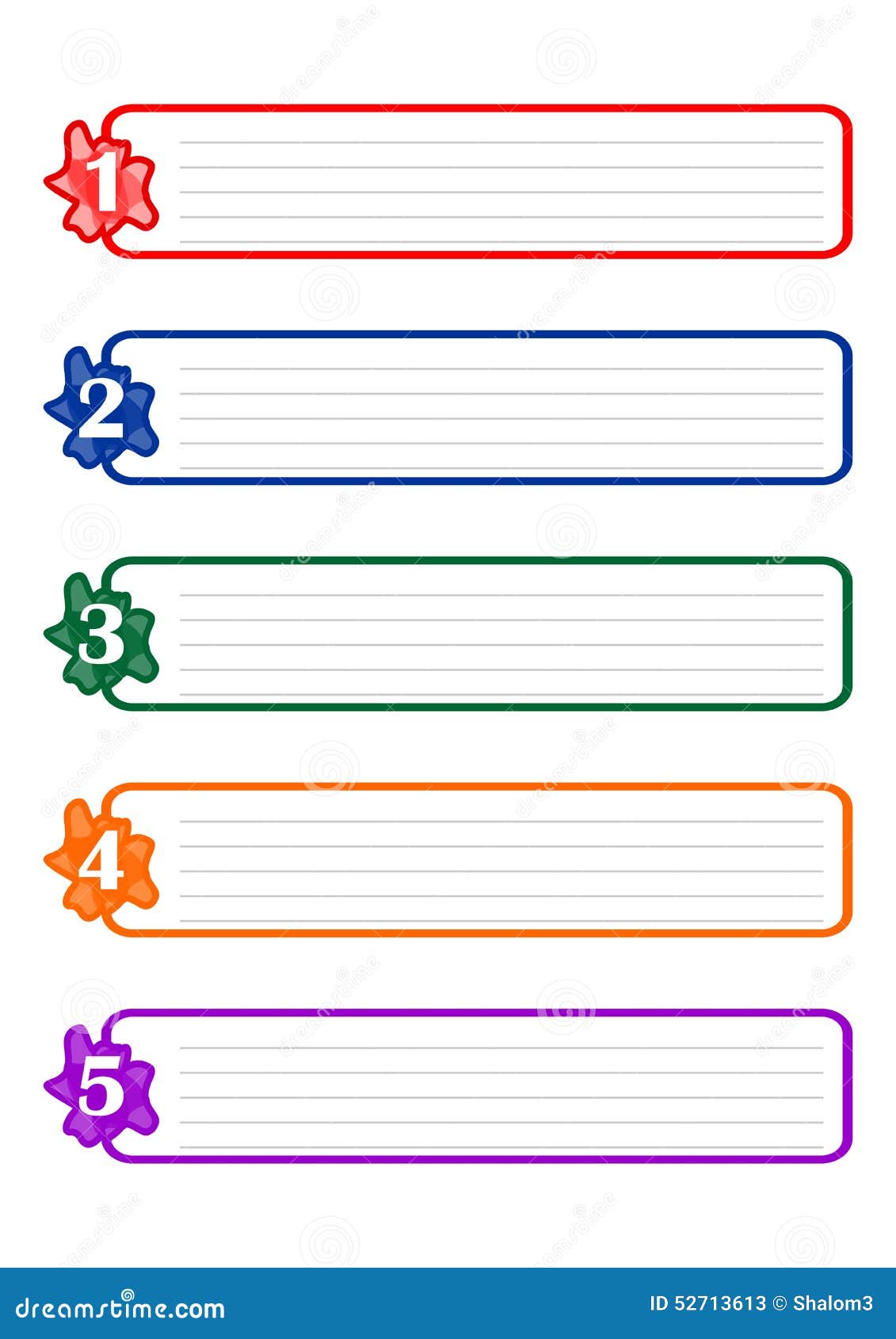 Ingofraphic Presentation Template of for Working Process in Five Steps ...