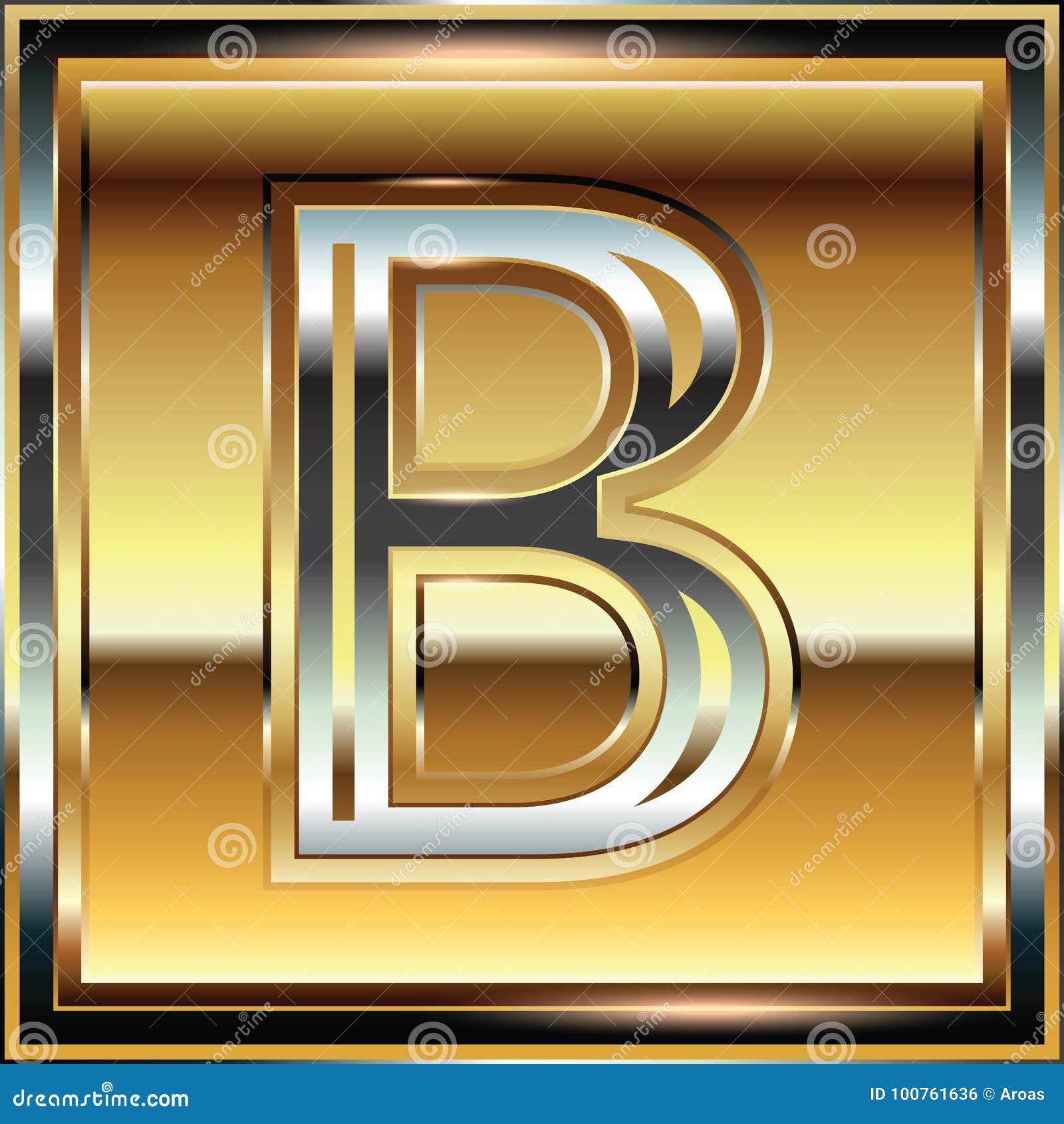 Ingot Font Illustration Letter B Stock Vector - Illustration of capital ...