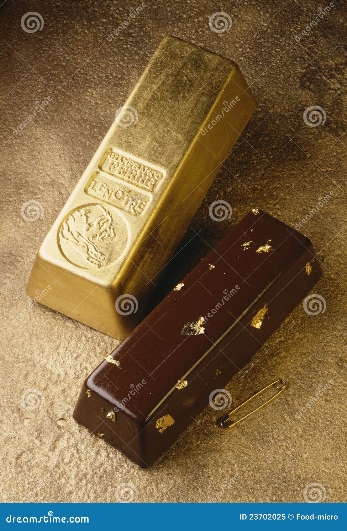 Ingot-shaped Chocolate Log Cake Editorial Image - Image of bean ...