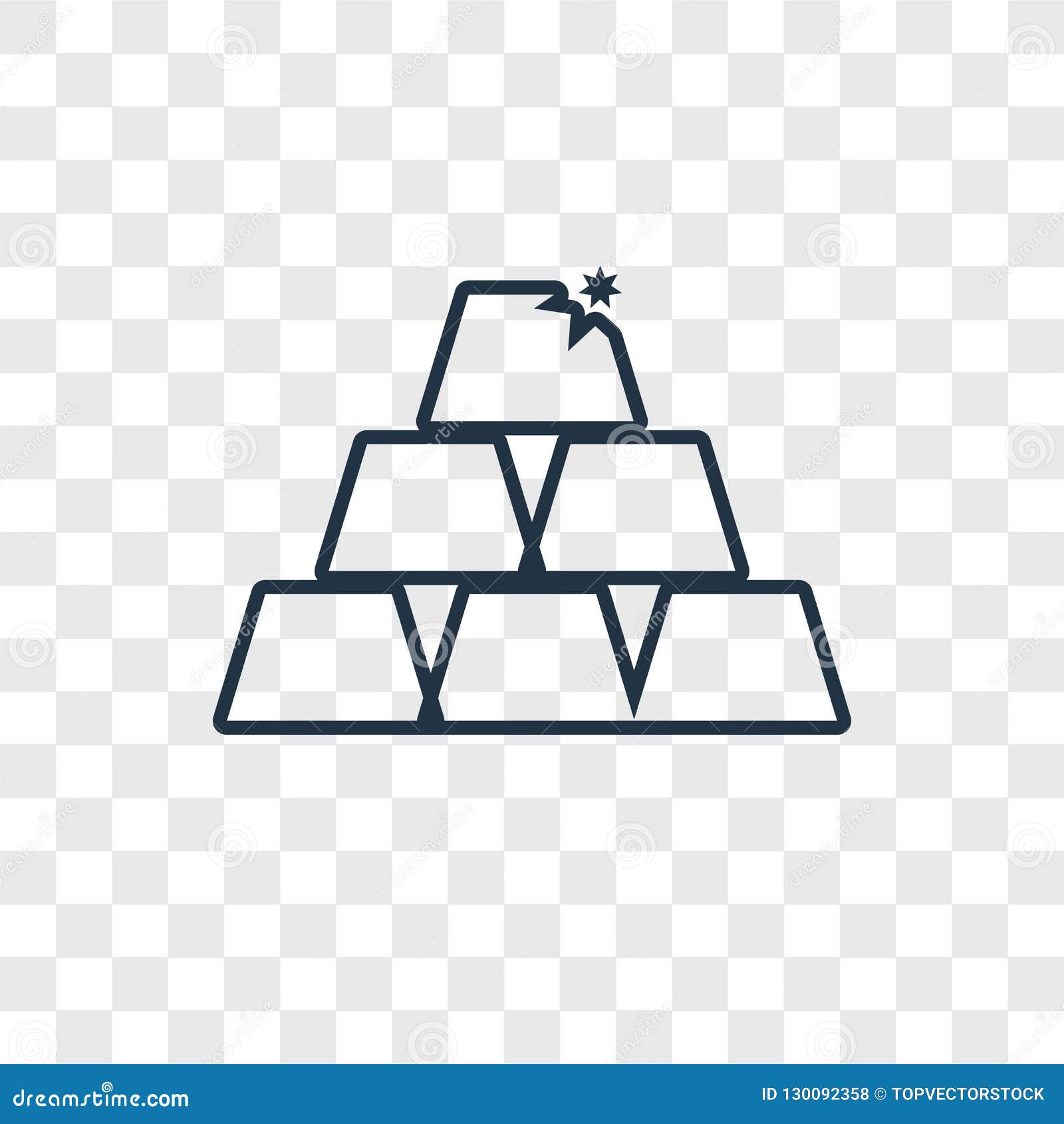 Ingots Concept Vector Linear Icon Isolated on Transparent Background ...