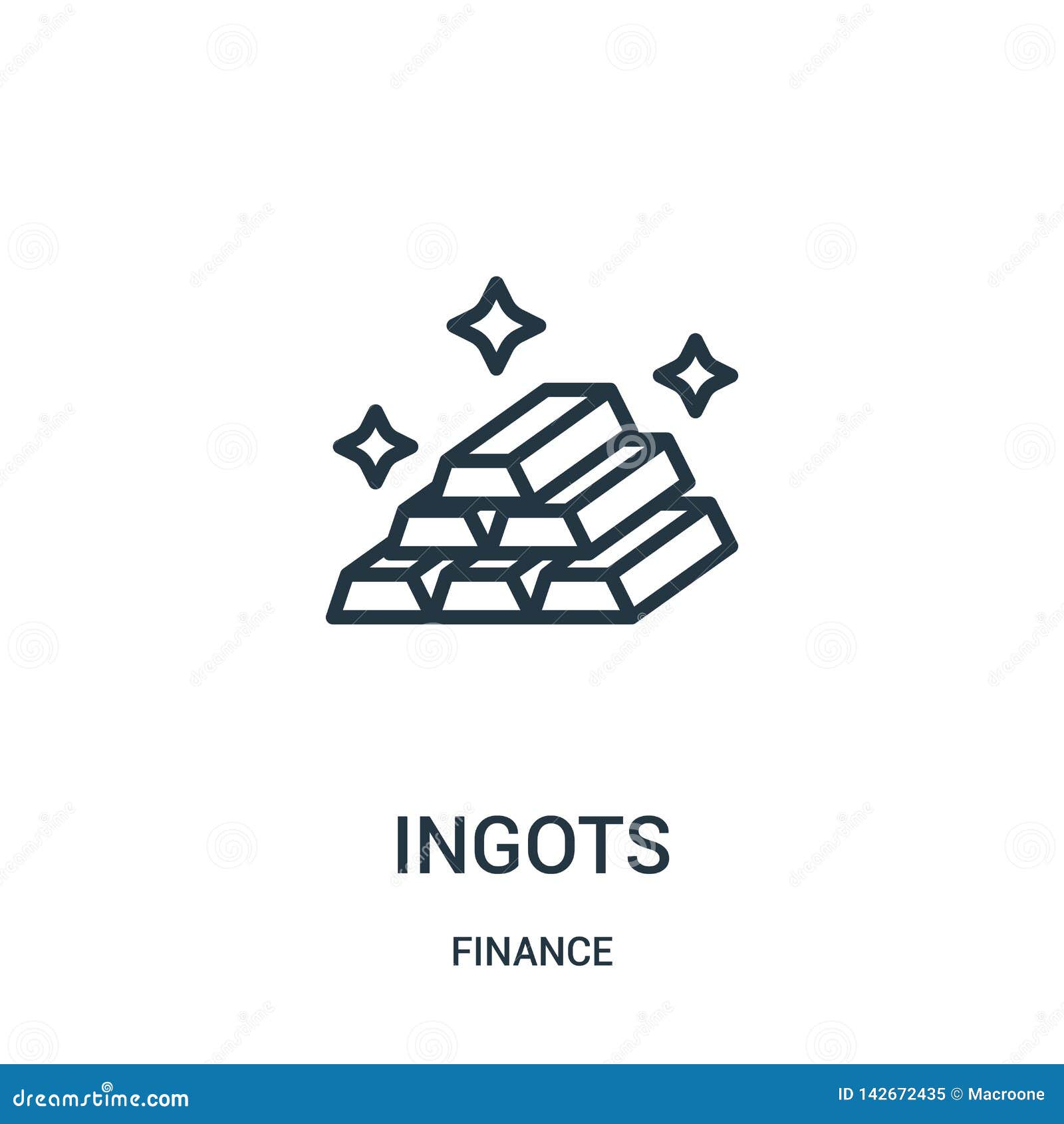 Ingots Icon Vector from Finance Collection. Thin Line Ingots Outline ...