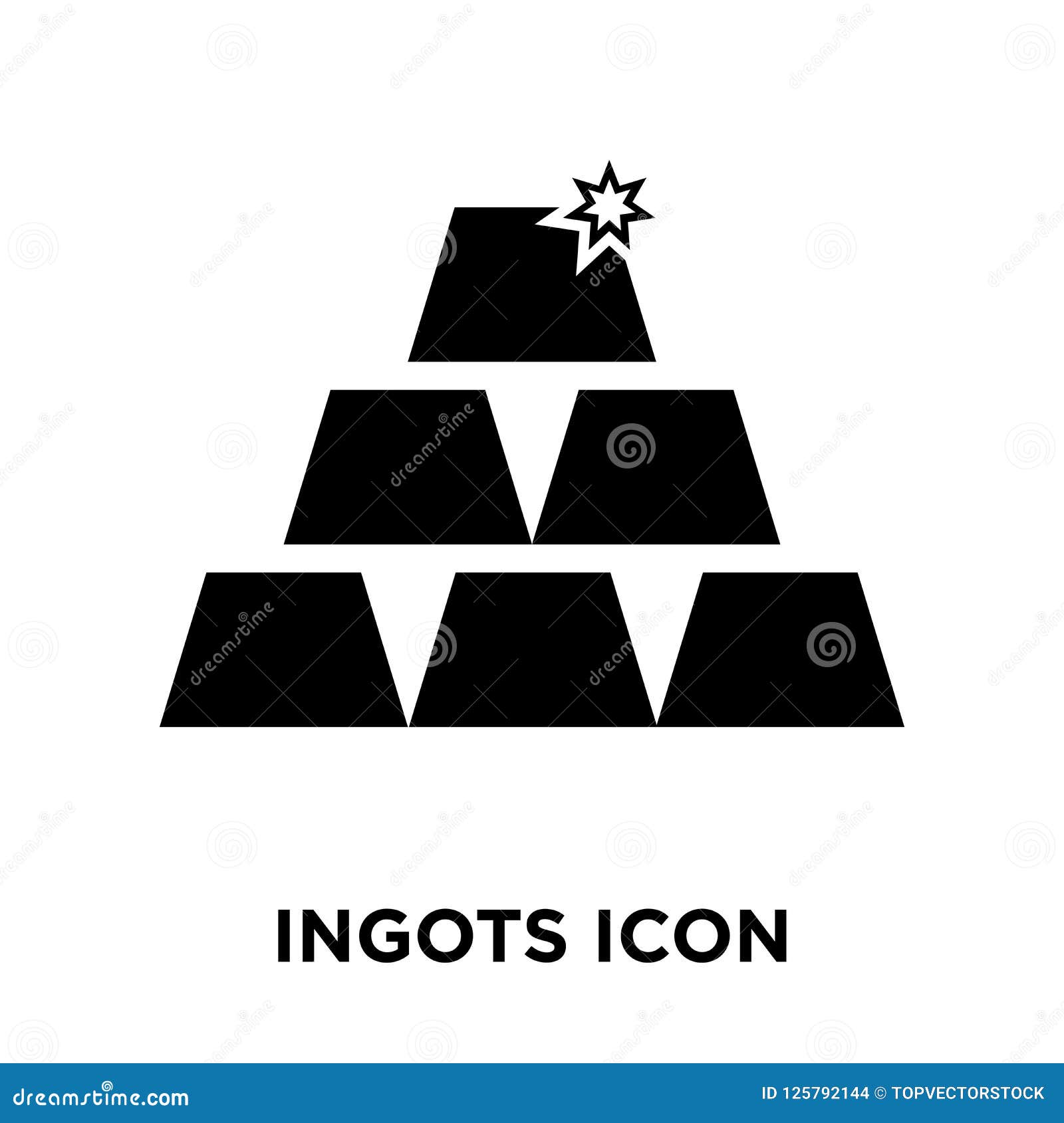 Ingots Icon Vector Isolated on White Background, Logo Concept of Stock ...