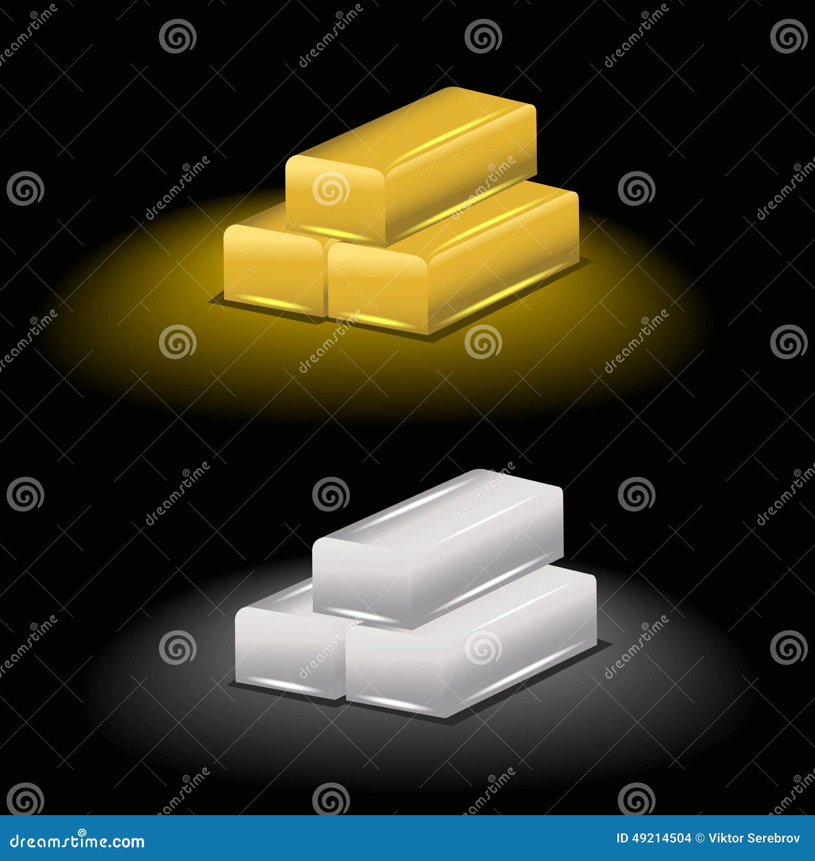 Ingots stock vector. Illustration of heavy, success, treasury - 49214504