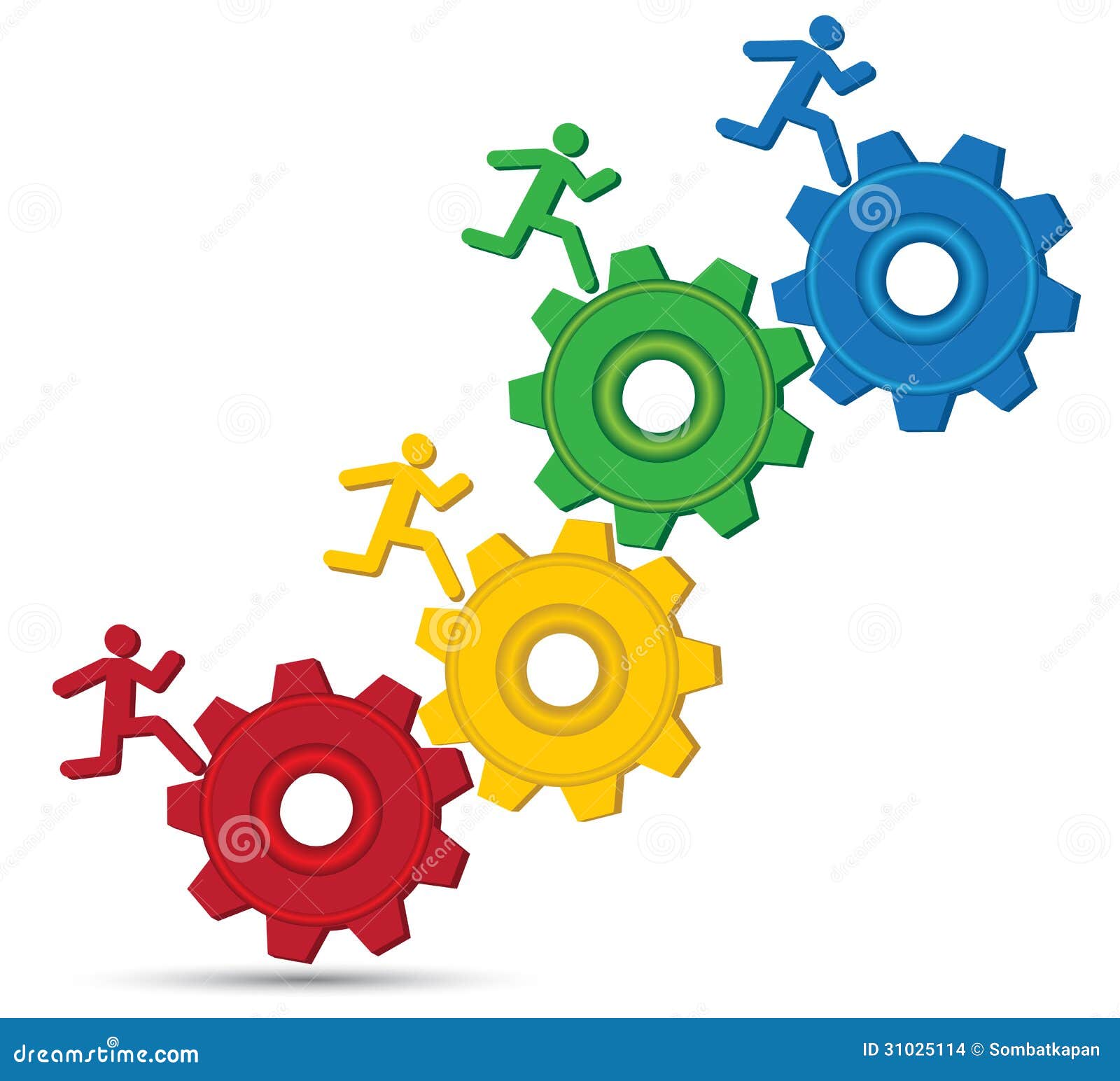 Ingranaggio Con Le Icone Umane Illustrazione Vettoriale - Illustrazione ...