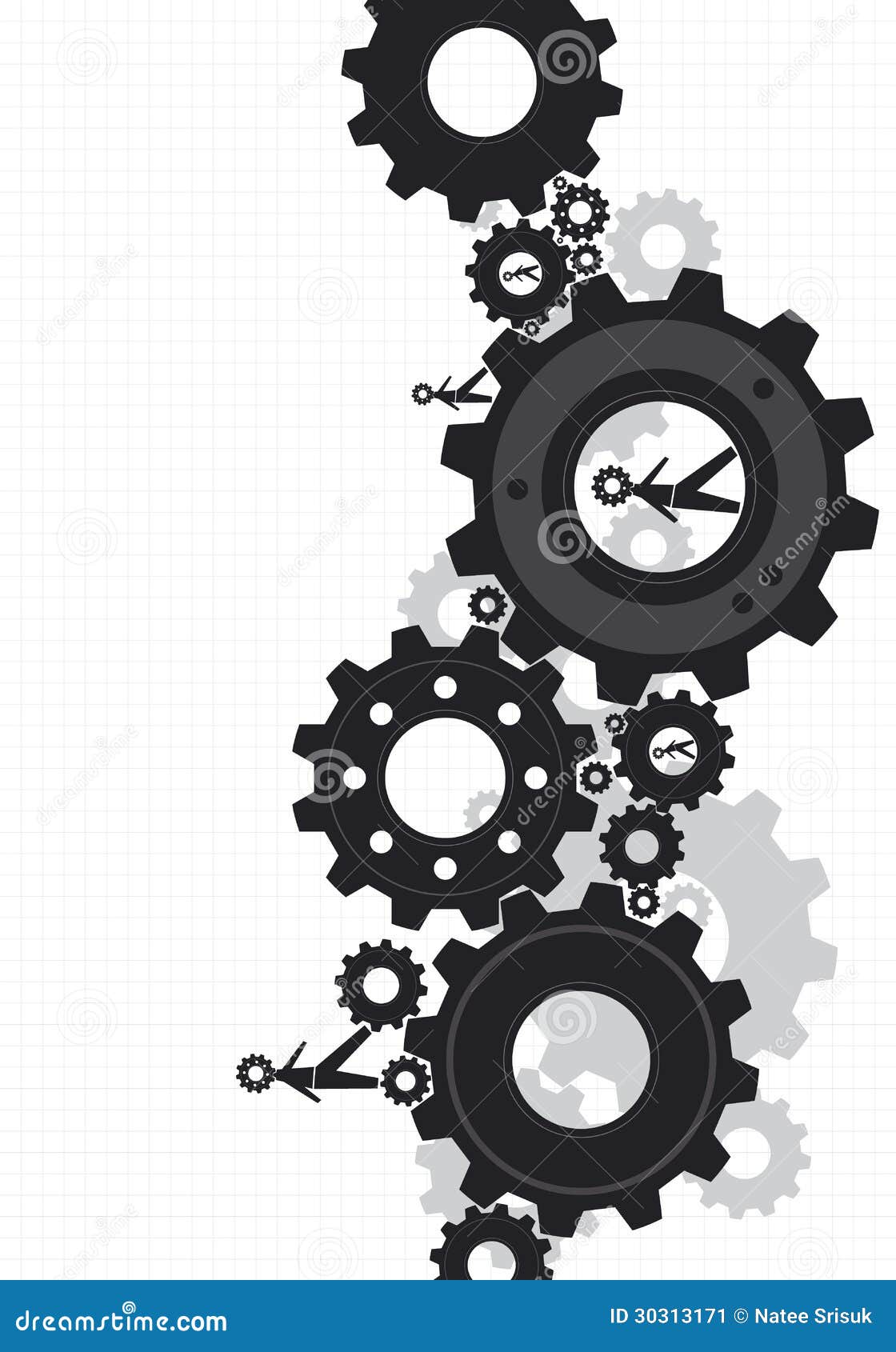 Ingranaggio umano illustrazione vettoriale. Illustrazione di idea ...