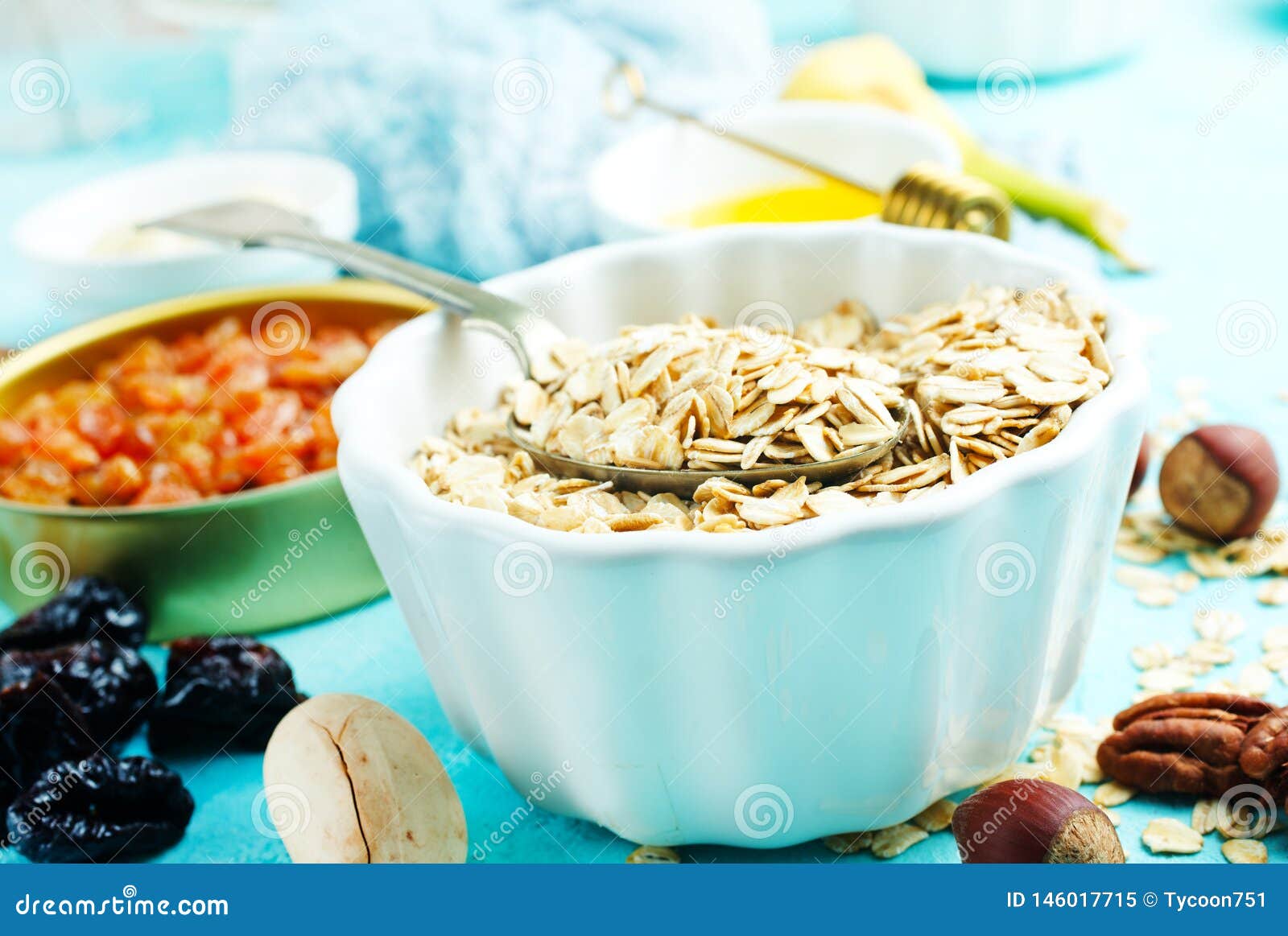 Ingrediants for breakfast stock image. Image of hazelnuts - 146017715