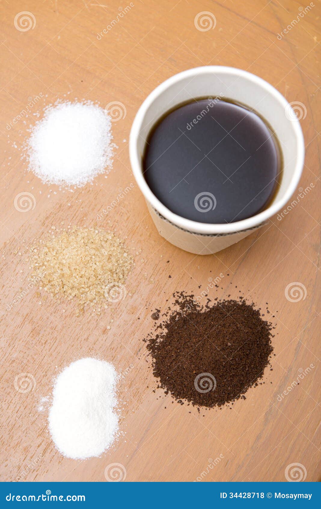 Ingredient of Coffee and Coffee for Drink Stock Photo - Image of sugar ...