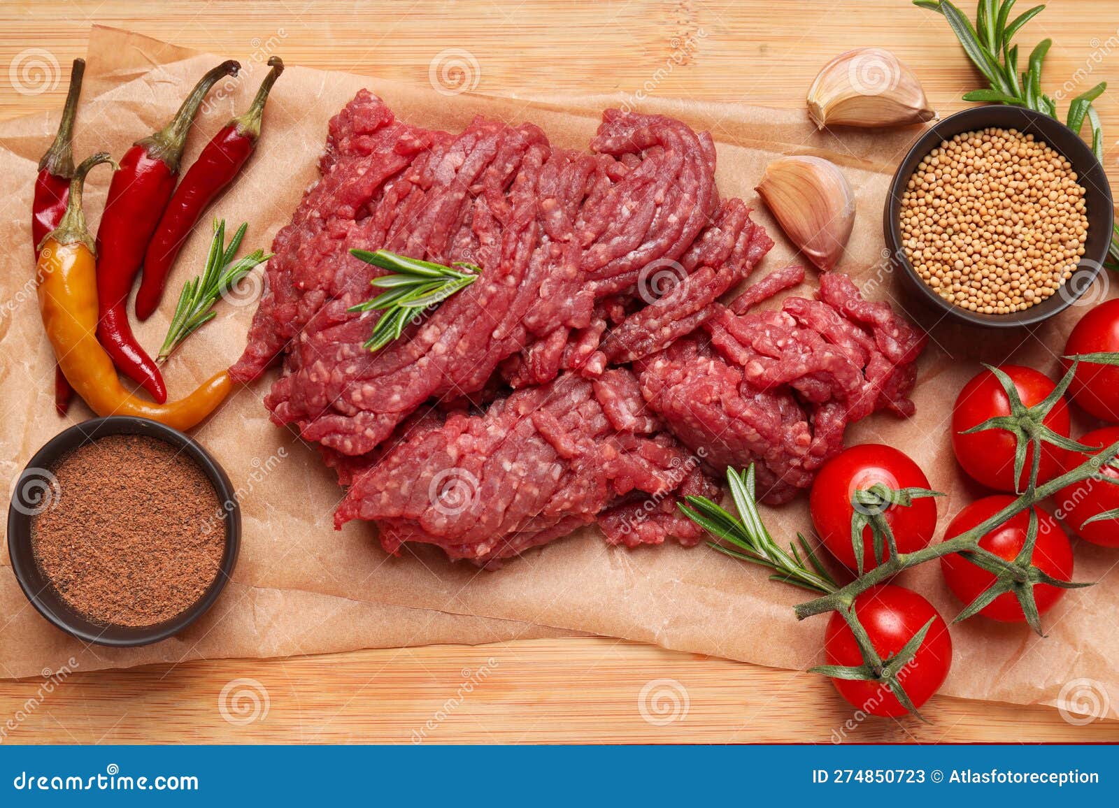 Ingredient for Cooking Grilled Meat - Ground Meat Stock Image - Image ...