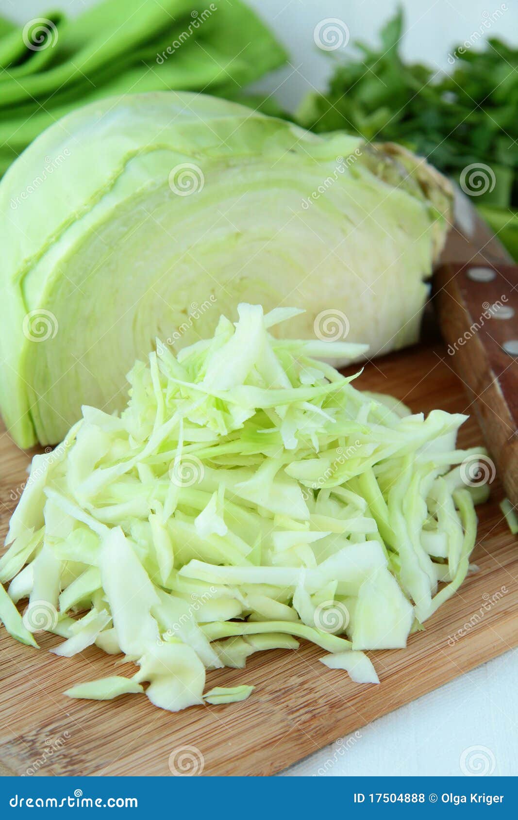 Ingredient Food Fresh Cabbage Cut Stock Photo - Image of cole, knife ...
