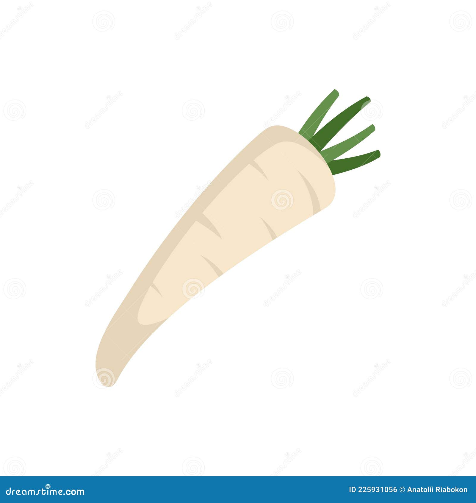 Ingredient Parsnip Icon Flat Isolated Vector Stock Vector ...