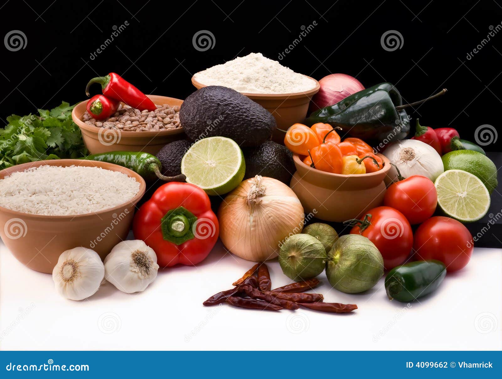 Ingredientes Mexicanos De La Comida Fotografía de archivo - Imagen: 4099662