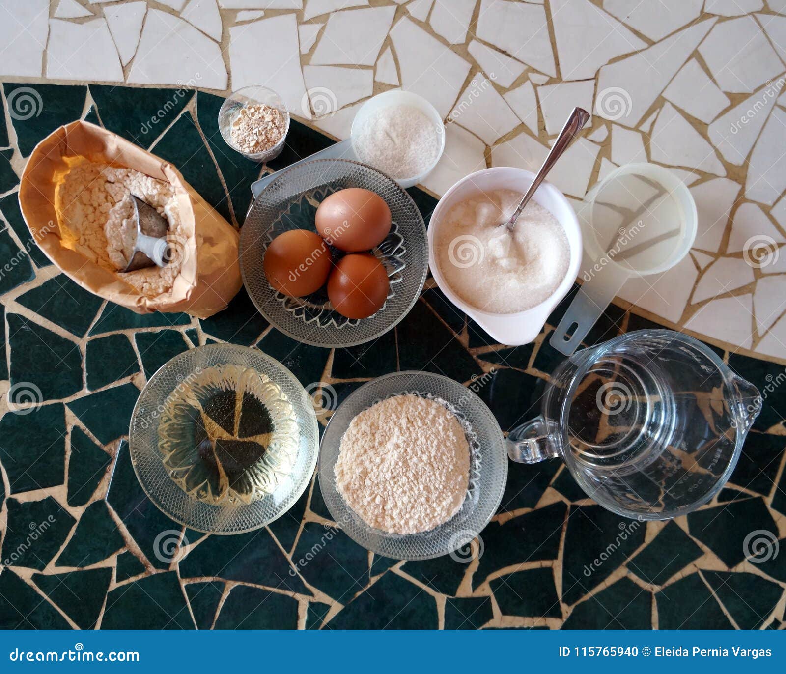 Ingredientes Para Hacer El Pan Foto de archivo - Imagen de vector ...