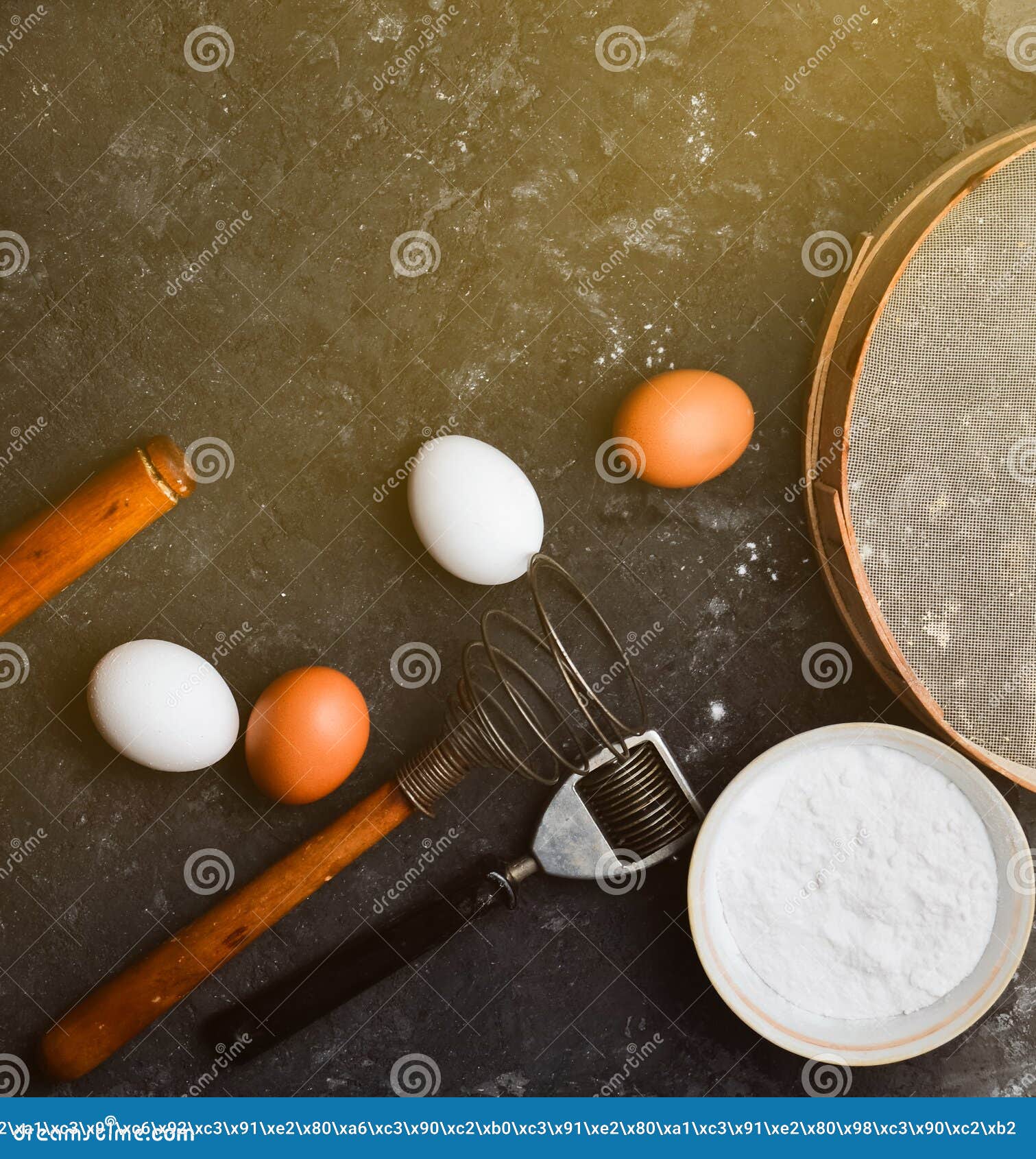 Ingredientes Para Las Pastas El Proceso De Cocinar Imagen De Archivo