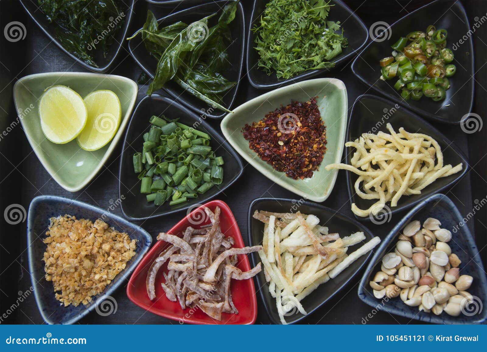 Ingredients for an Authentic Burmese Khow Suey Stock Image - Image of ...