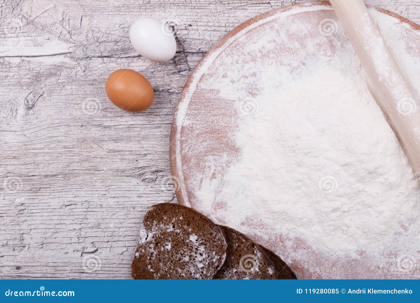Ingredients for Baking Bread Stock Image - Image of cook, closeup ...