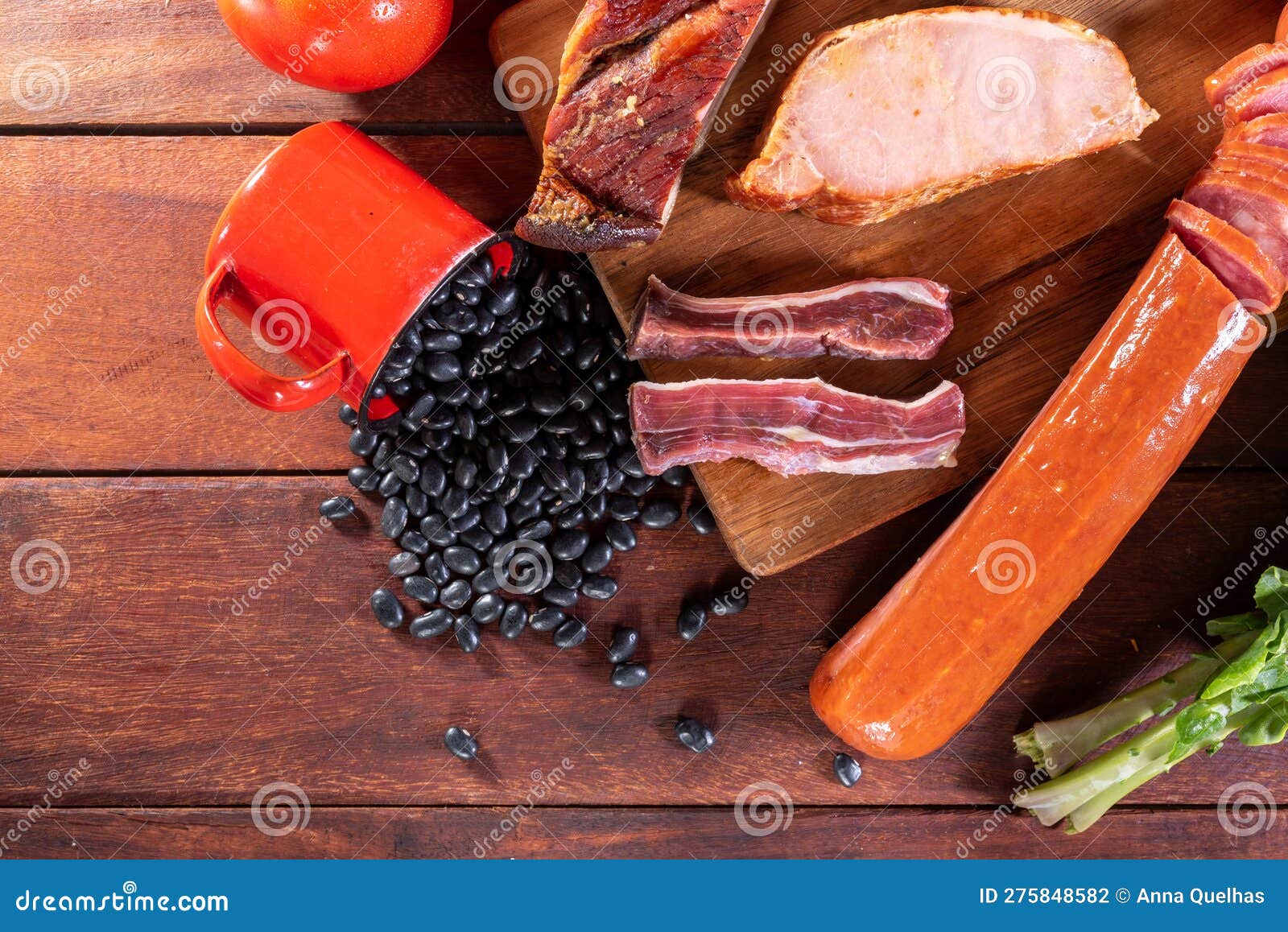 Ingredients for Brazilian Traditional Food Feijoada Stock Photo - Image ...