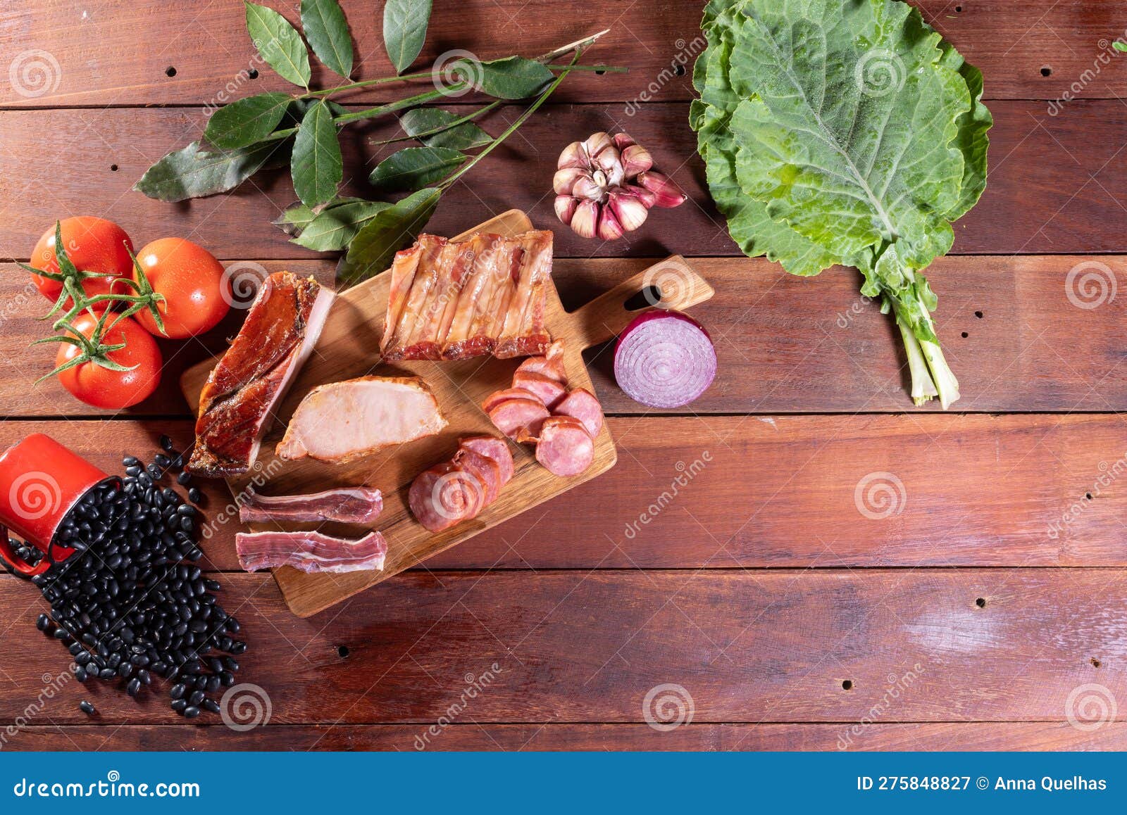 Ingredients for Brazilian Traditional Food Feijoada Stock Image - Image ...