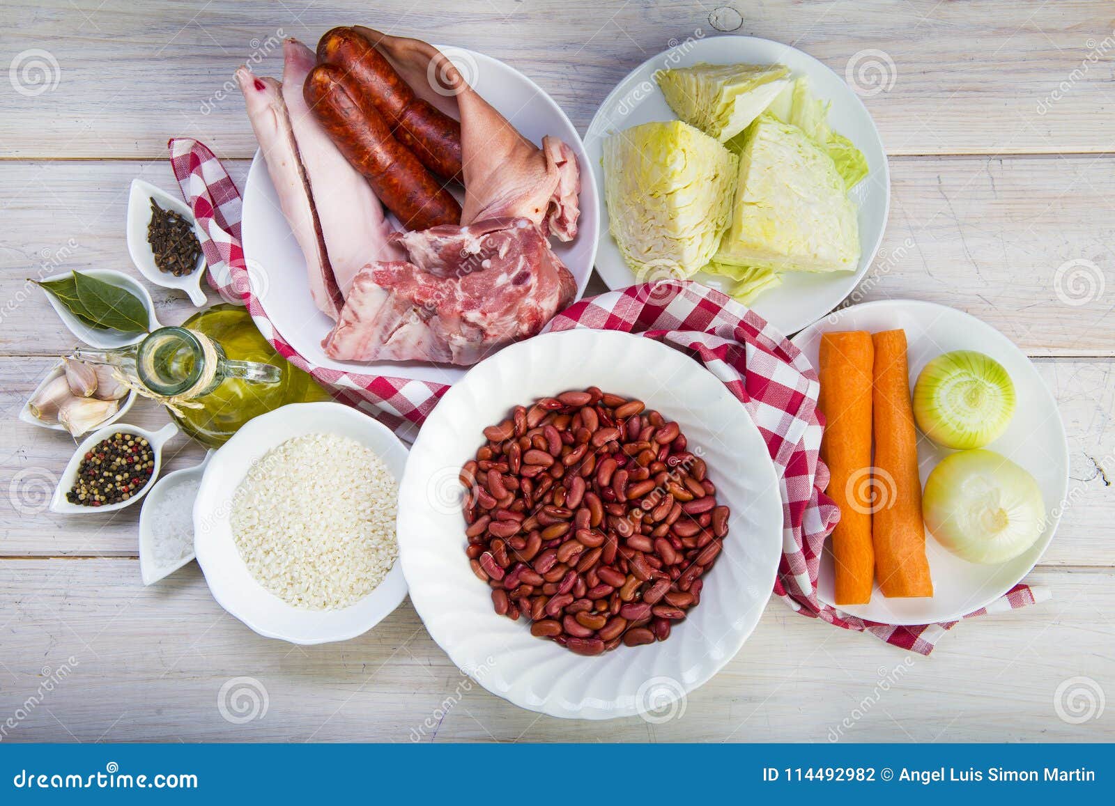 Ingredients for Cooking a Portuguese Feijoada Stock Photo - Image of ...