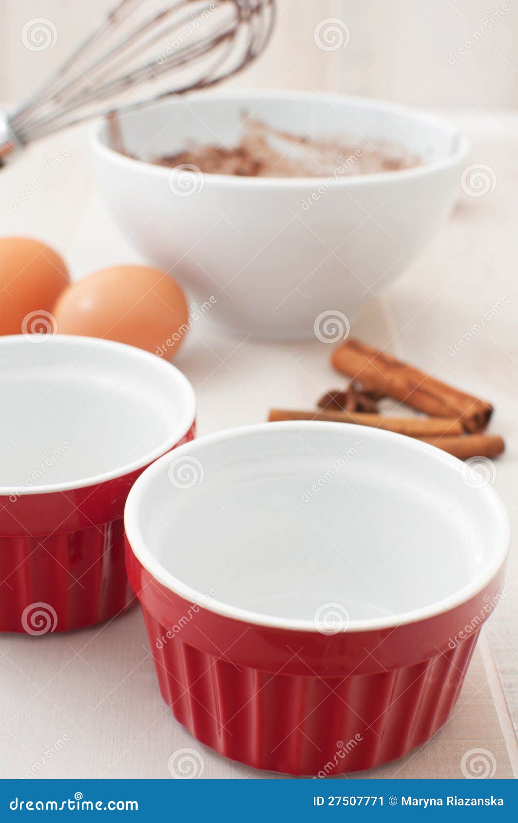 Ingredients for Cooking Small Chocolate Cakes Stock Image - Image of ...